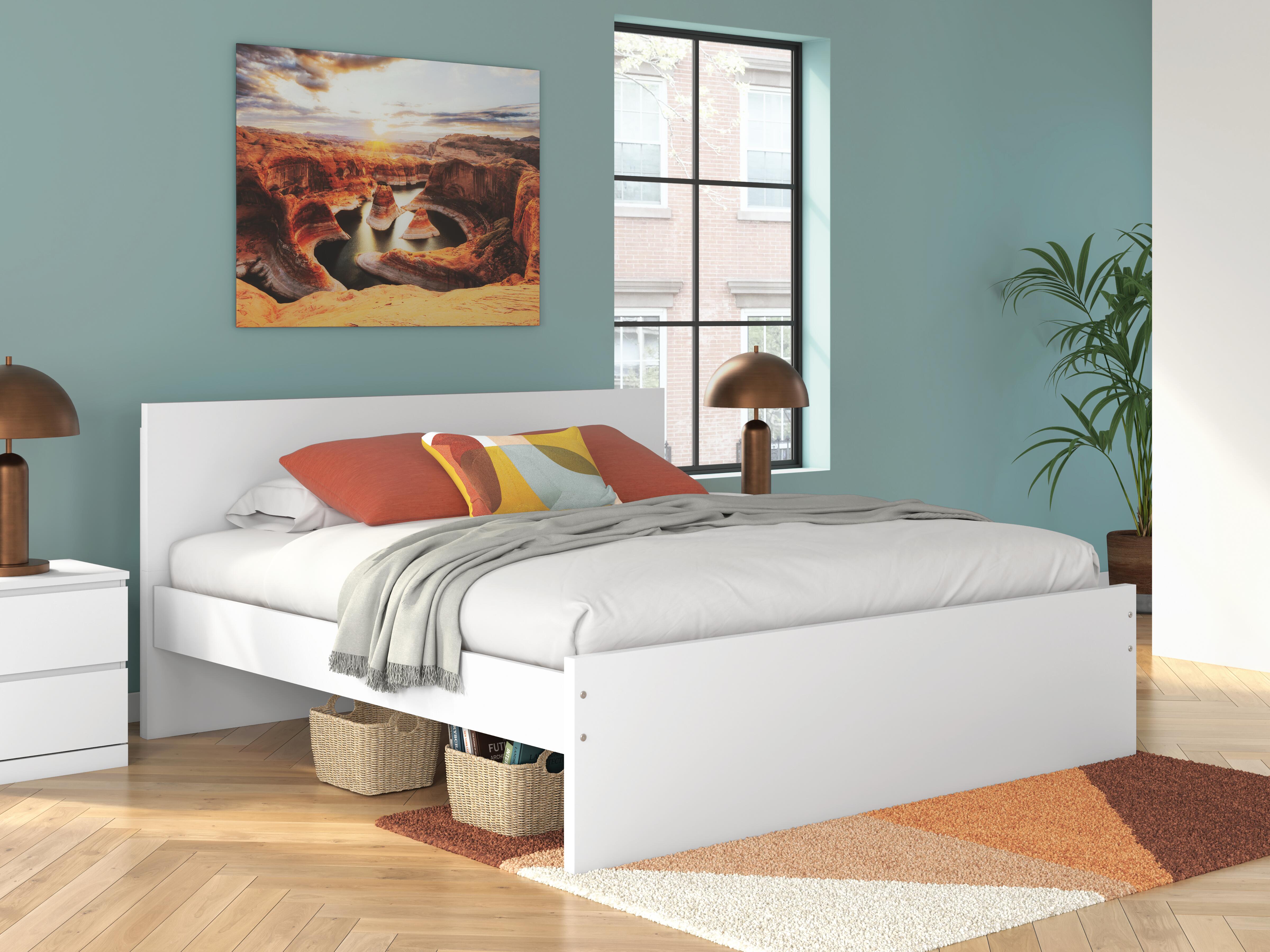 Click here for Onita King Panel Platform Bed  White prices