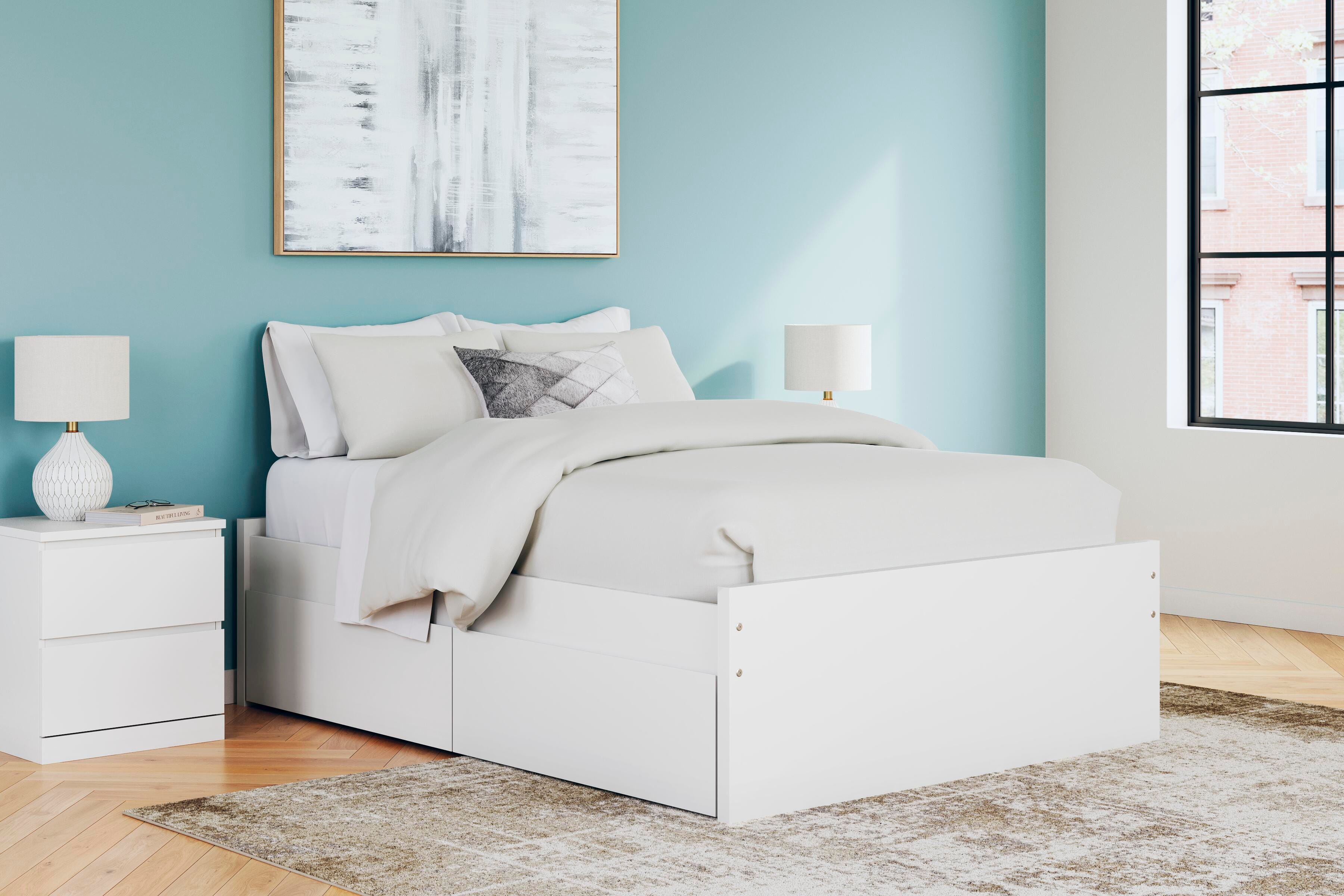 Click here for Onita Full Platform Bed with 2 Side Storage  White prices