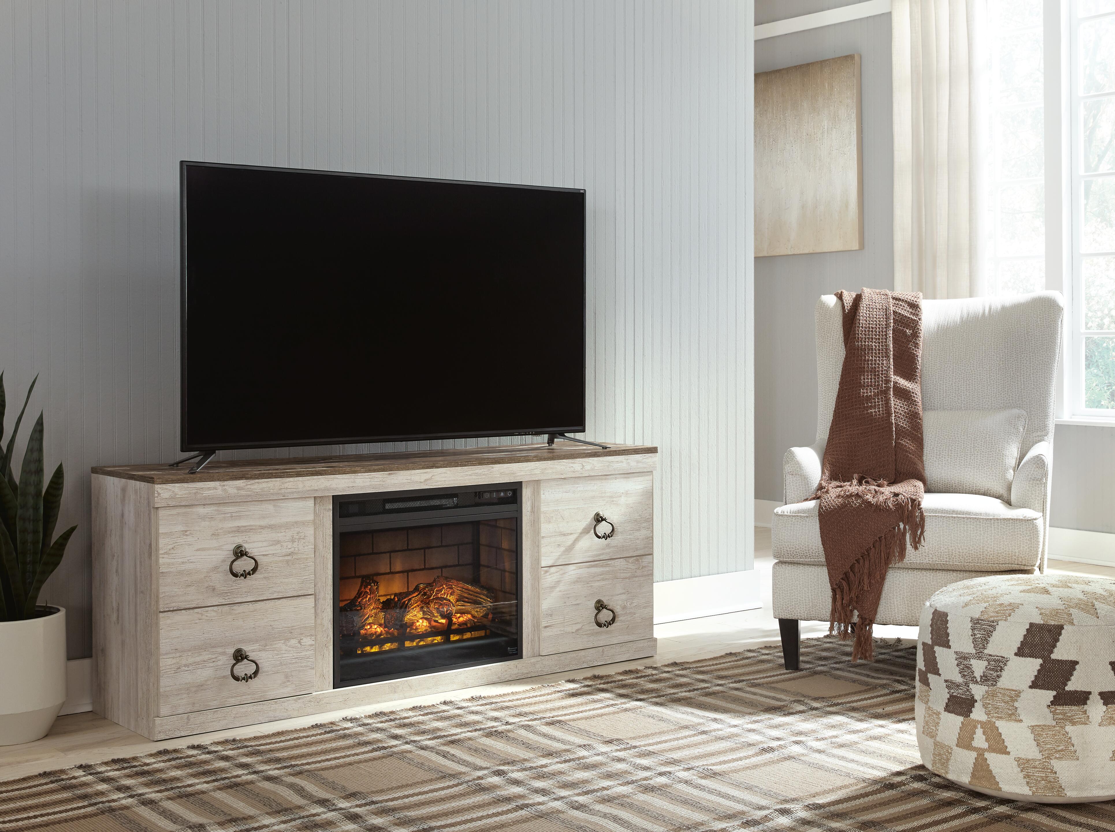 Click here for Willowton 60 TV Stand with LED Electric Fireplace... prices