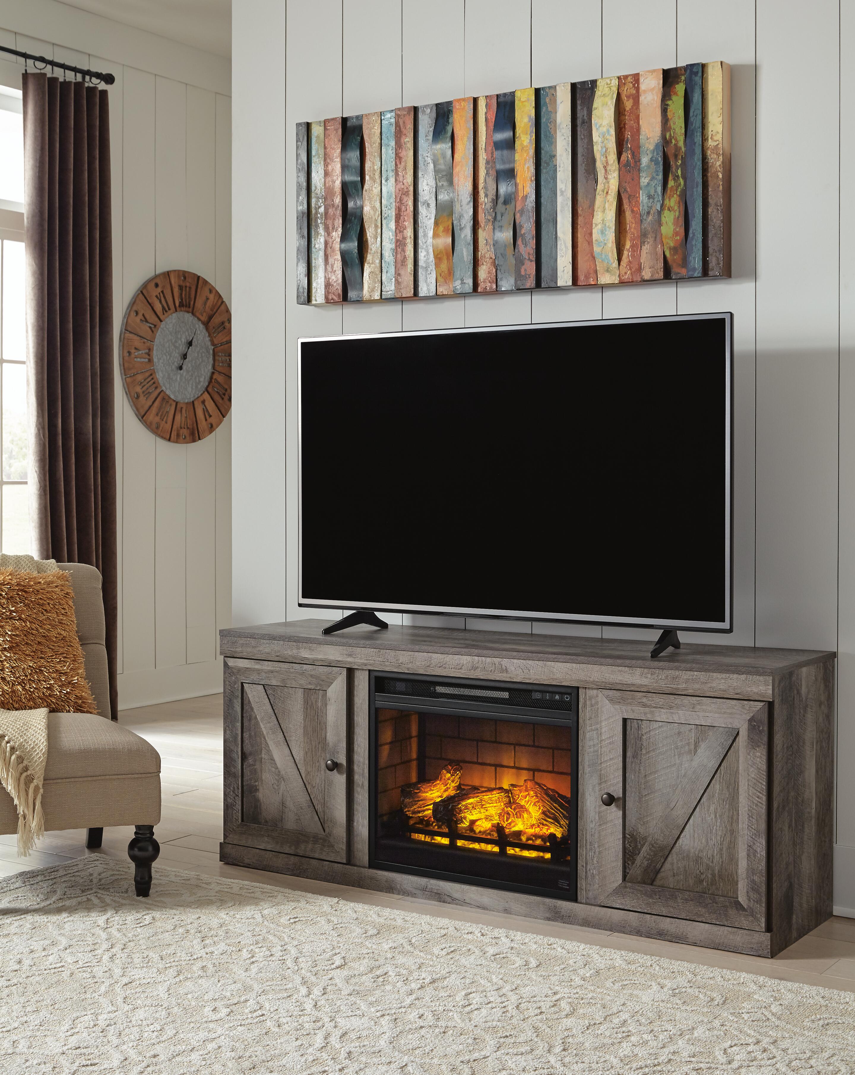 Click here for Wynnlow 60 TV Stand with LED Electric Fireplace In... prices