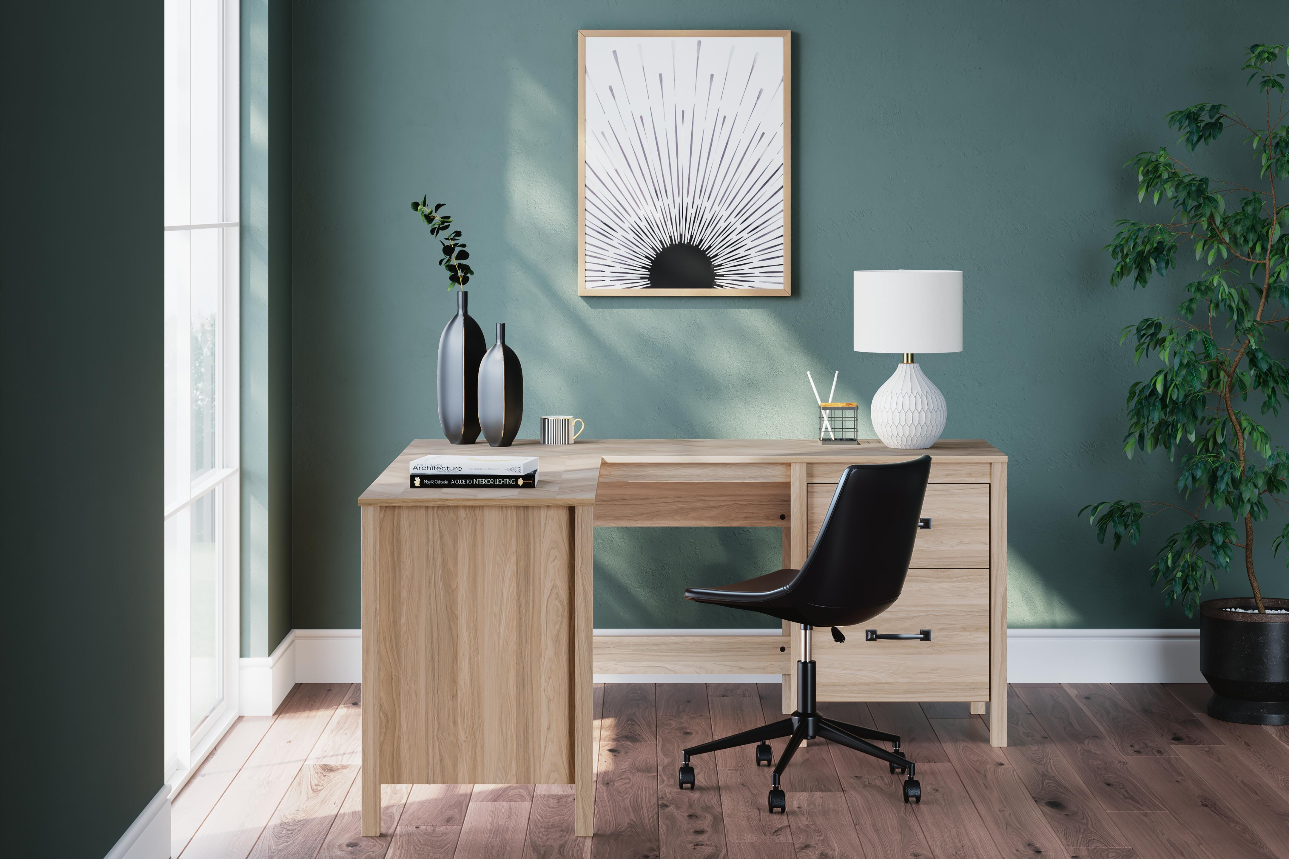 Click here for Battelle 60 Home Office Desk with Return  Tan prices