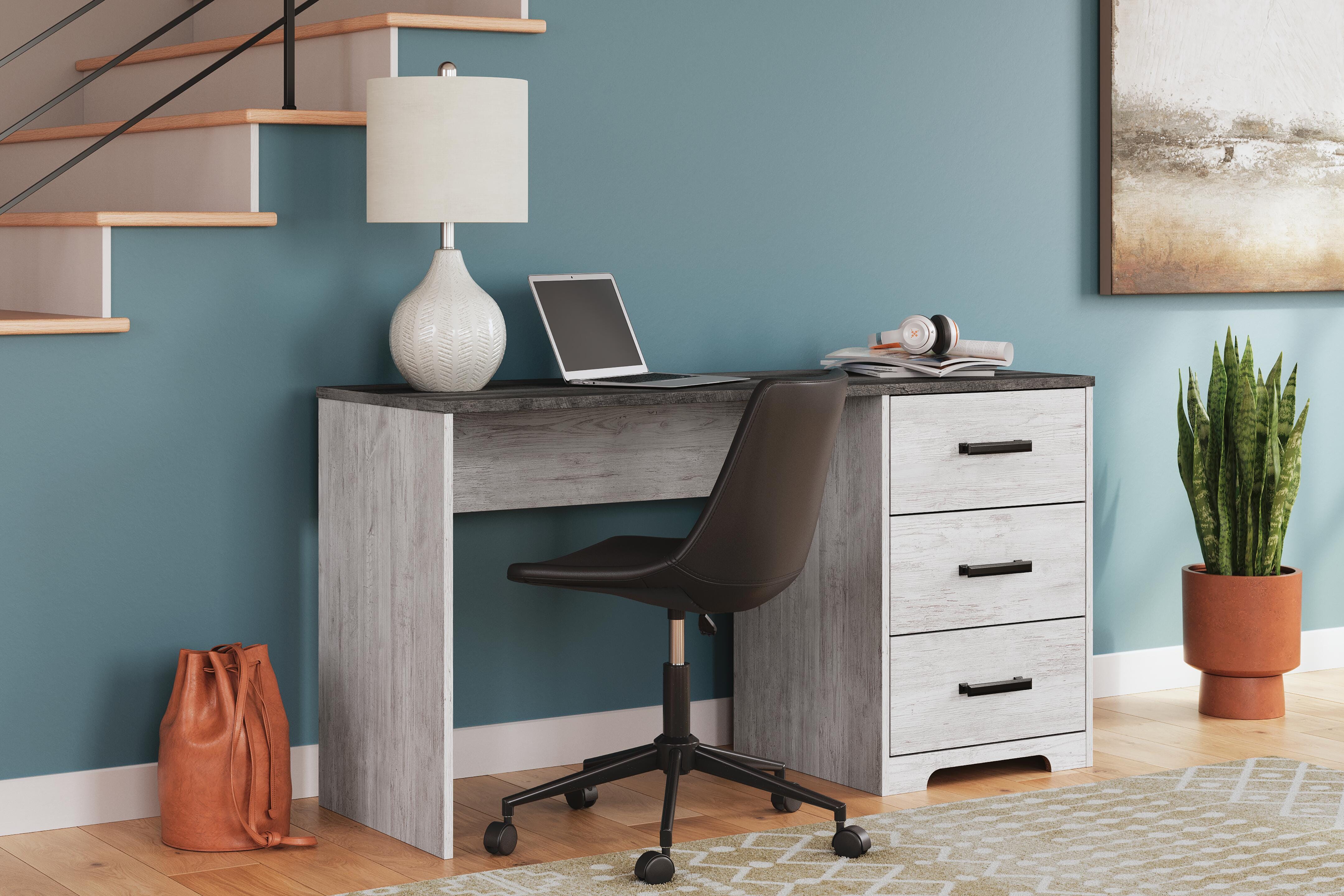 Click here for Shawburn 54 Home Office Desk  White/Dark Charcoal... prices