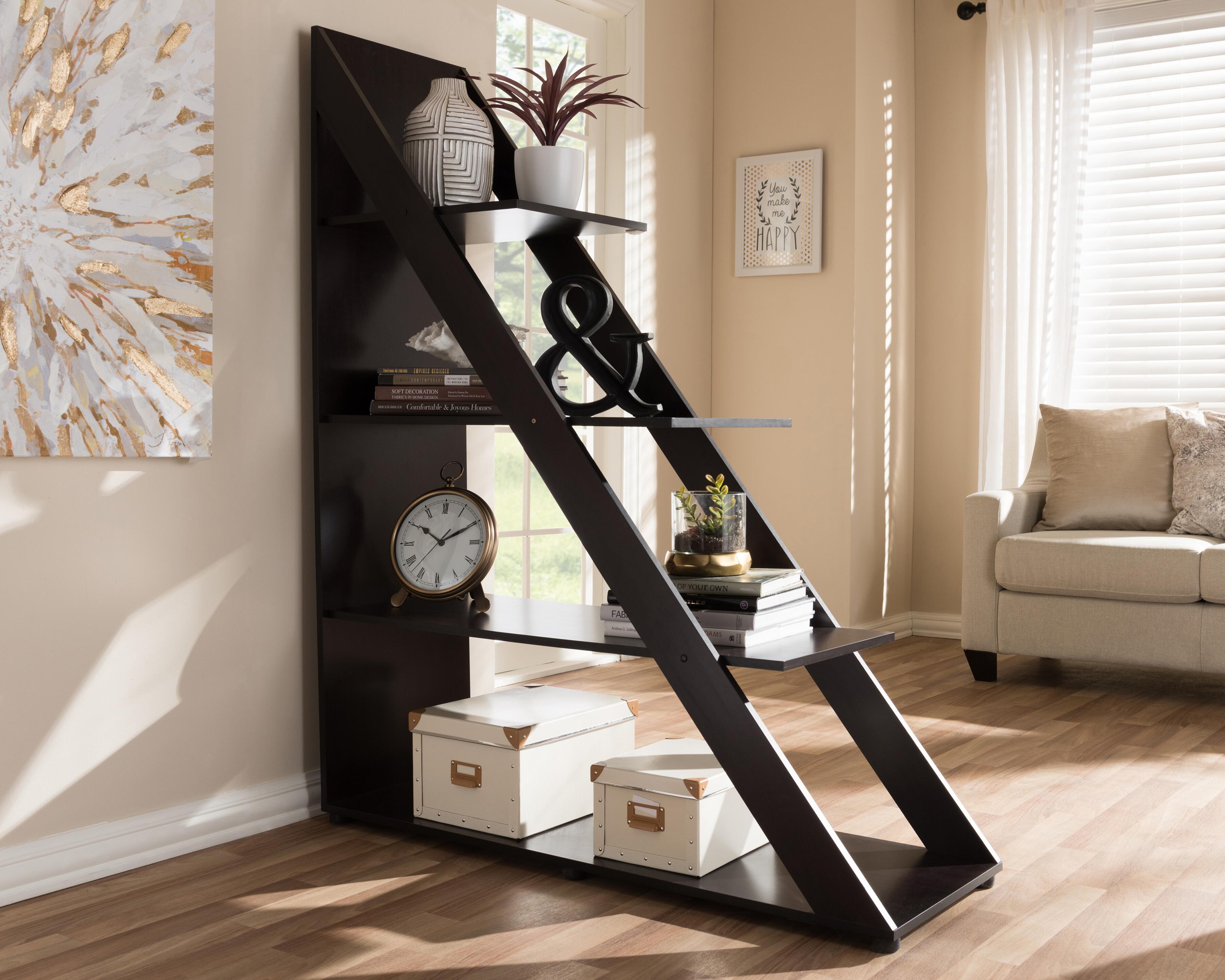 Click here for Psinta Modern Shelving Unit  Dark Brown prices