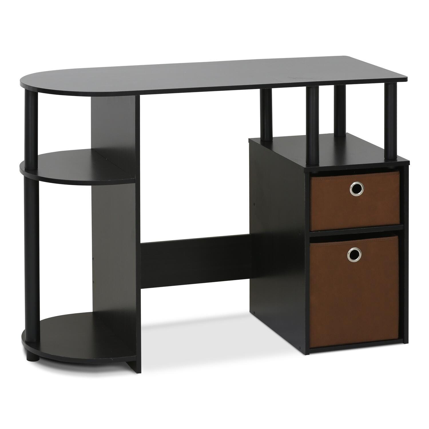 Click here for Storage Home Office Desk  Espresso/Light Brown prices