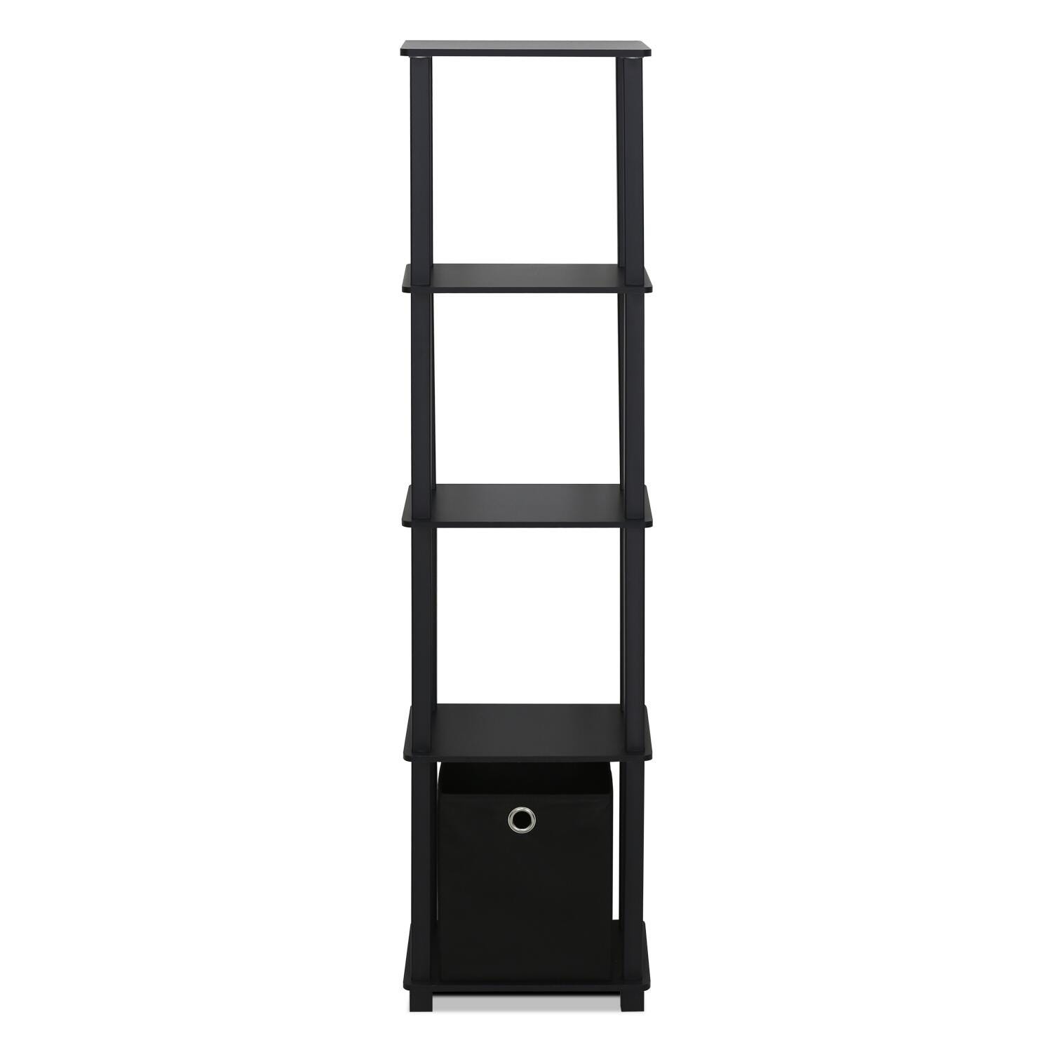 Click here for Five Shelf Home Office Bookcase with Bin  Black prices