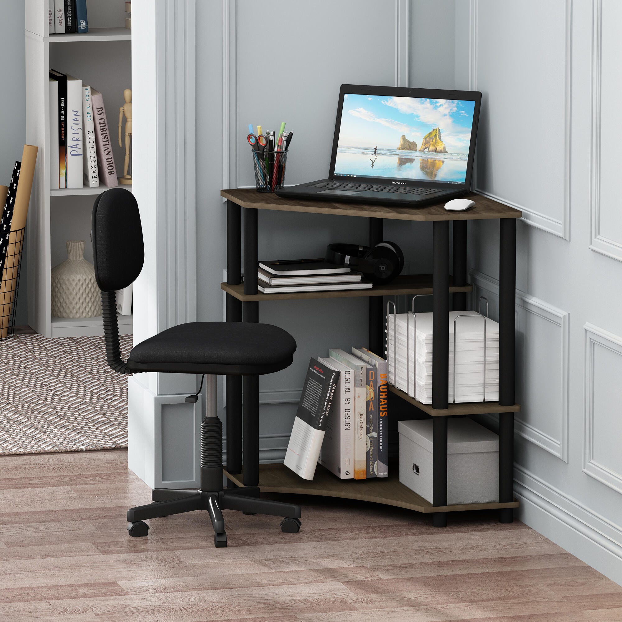 Click here for Furinno Turn-N-Tube Space Saving Corner Desk with... prices