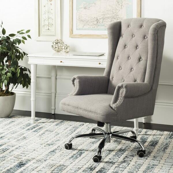 Click here for Safavieh Ian Tufted Swivel Office Chair  Gray/Chro... prices