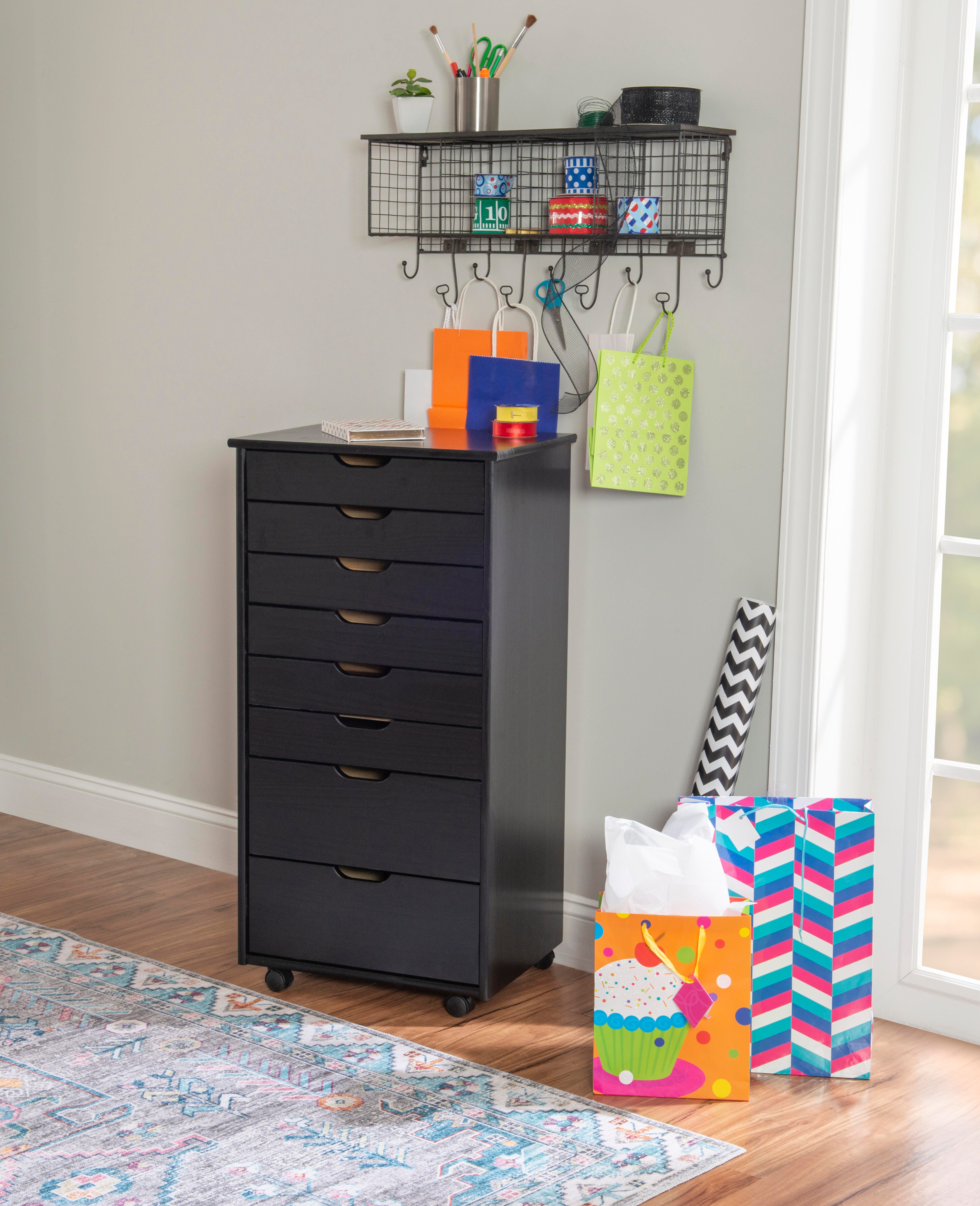 Click here for Linon Boyd 8-Drawer Rolling Storage Cart  Black prices