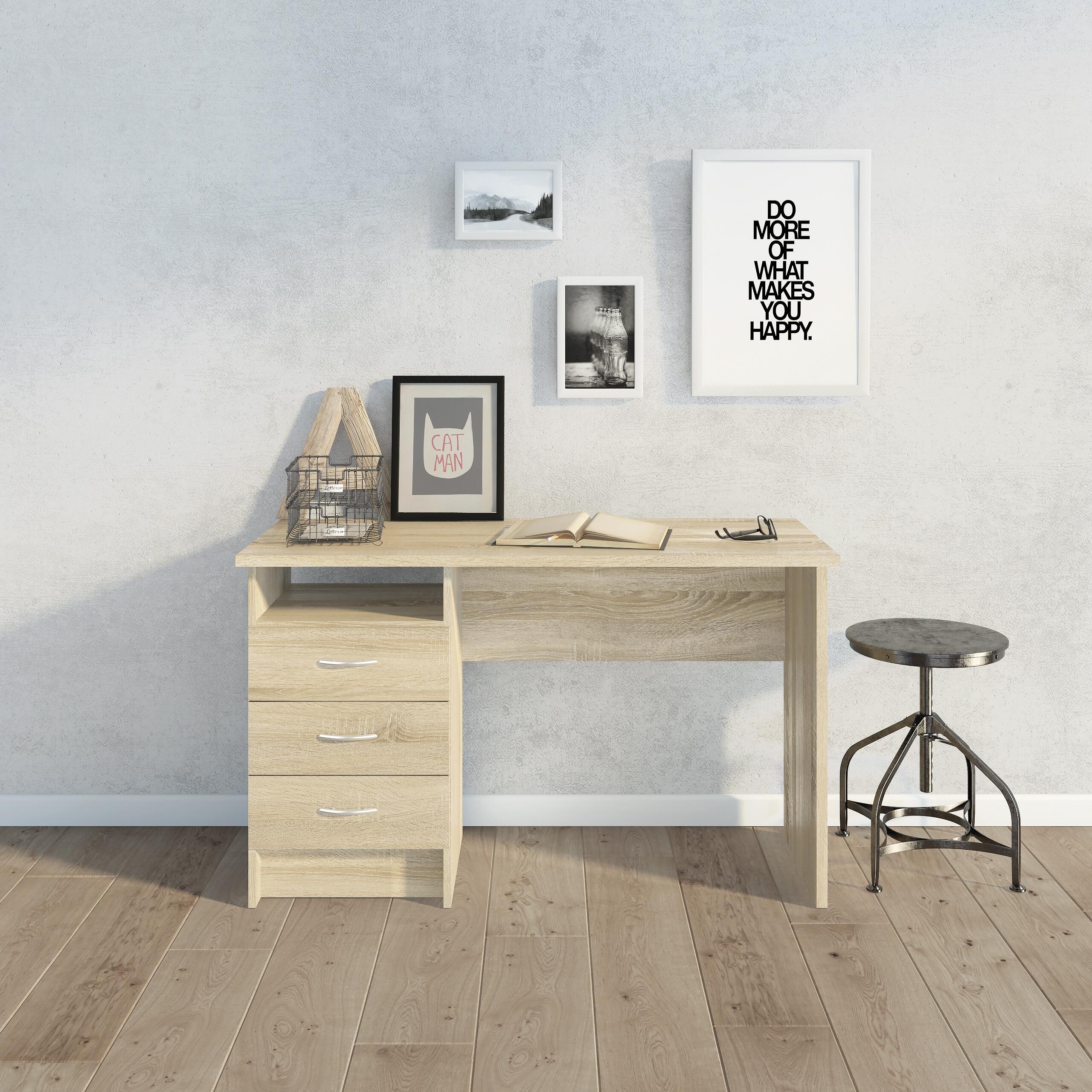 Click here for Whitman Desk with 3 Drawers  Brown prices