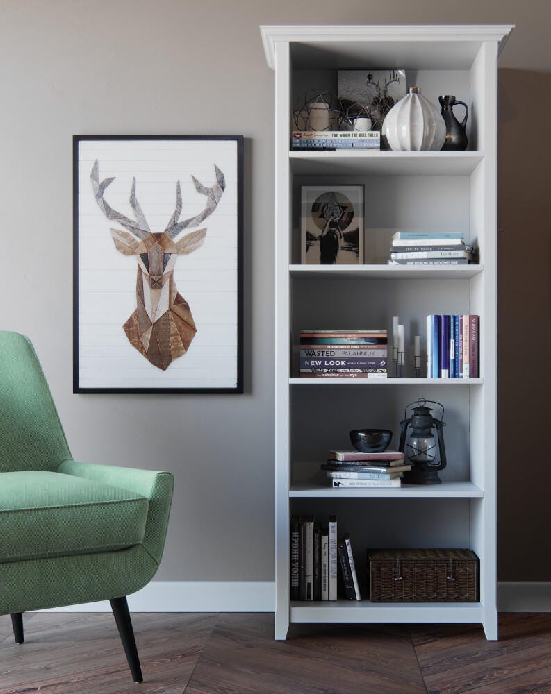 Click here for Simpli Home Amherst 5 Shelf Bookcase  White prices