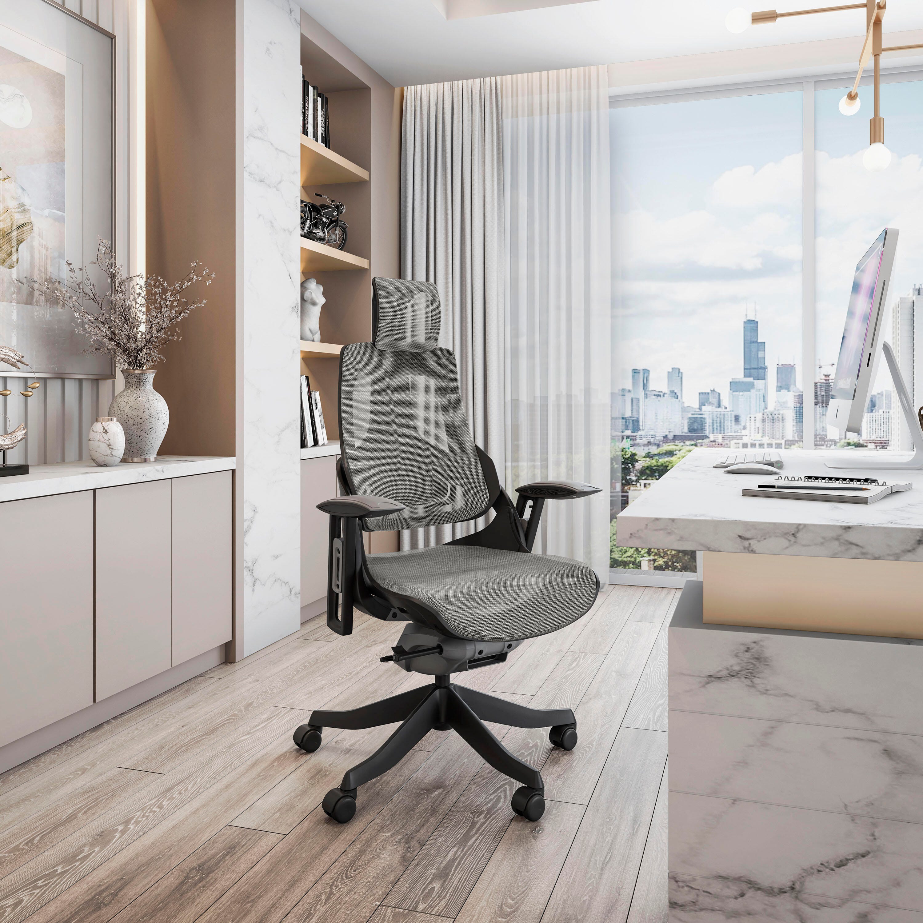 Click here for Techni Mobili LUX Ergonomic Executive Chair  Gray prices