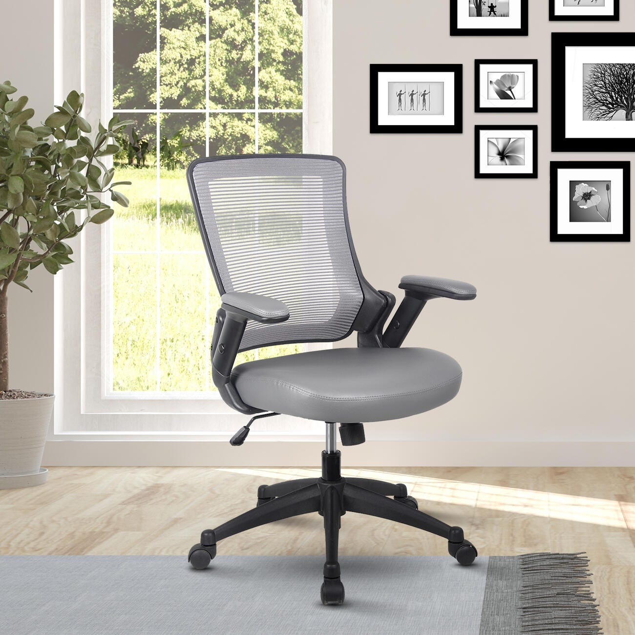 Click here for Techni Mobili Mid-Back Mesh Task Office Chair  Gra... prices