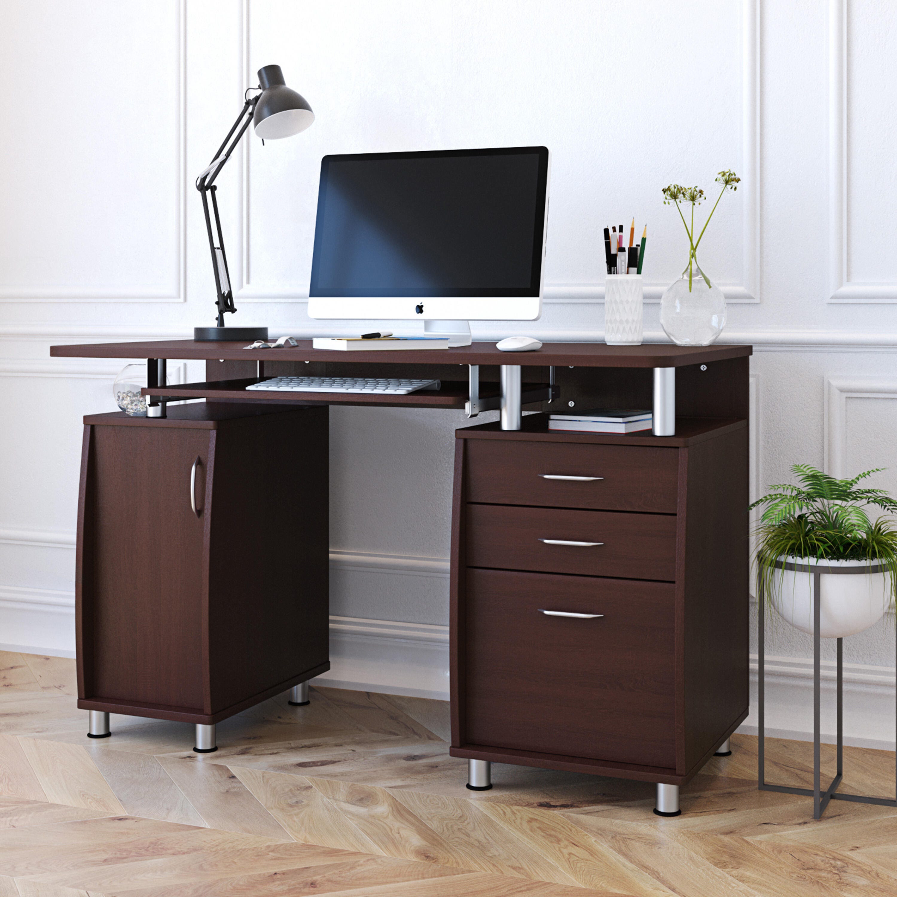 Click here for Techni Mobili Workstation Computer Desk with Stora... prices