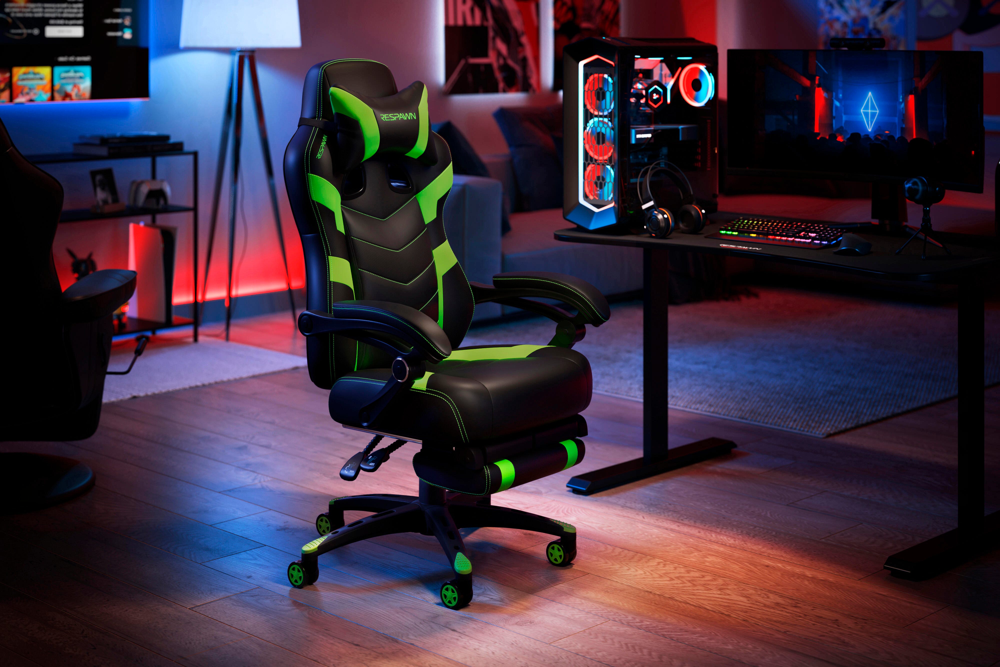 Click here for RESPAWN 110 Pro Gaming Chair Leather  Green prices
