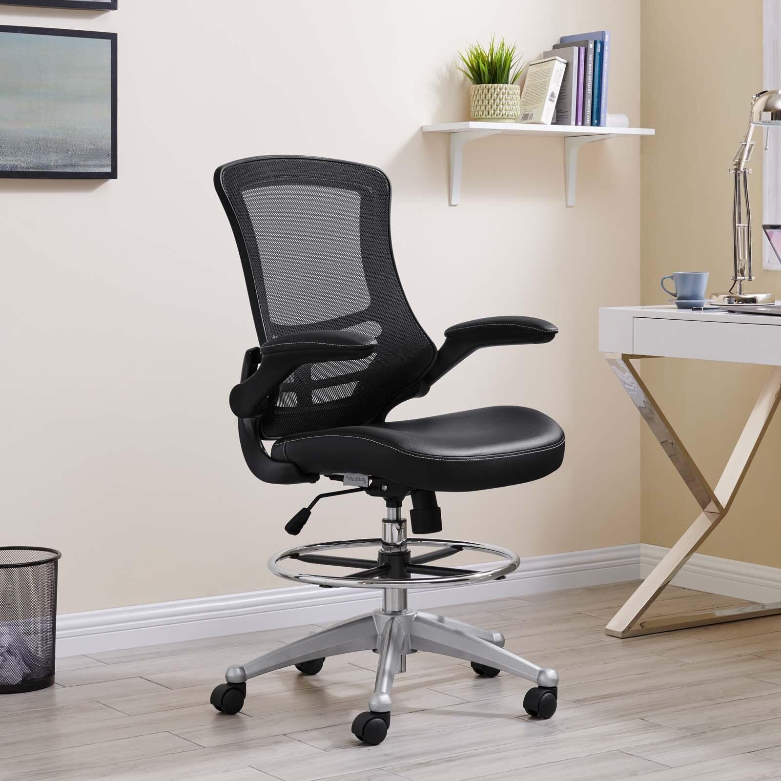 Click here for Modway Attainment Vinyl Drafting Chair  Black prices