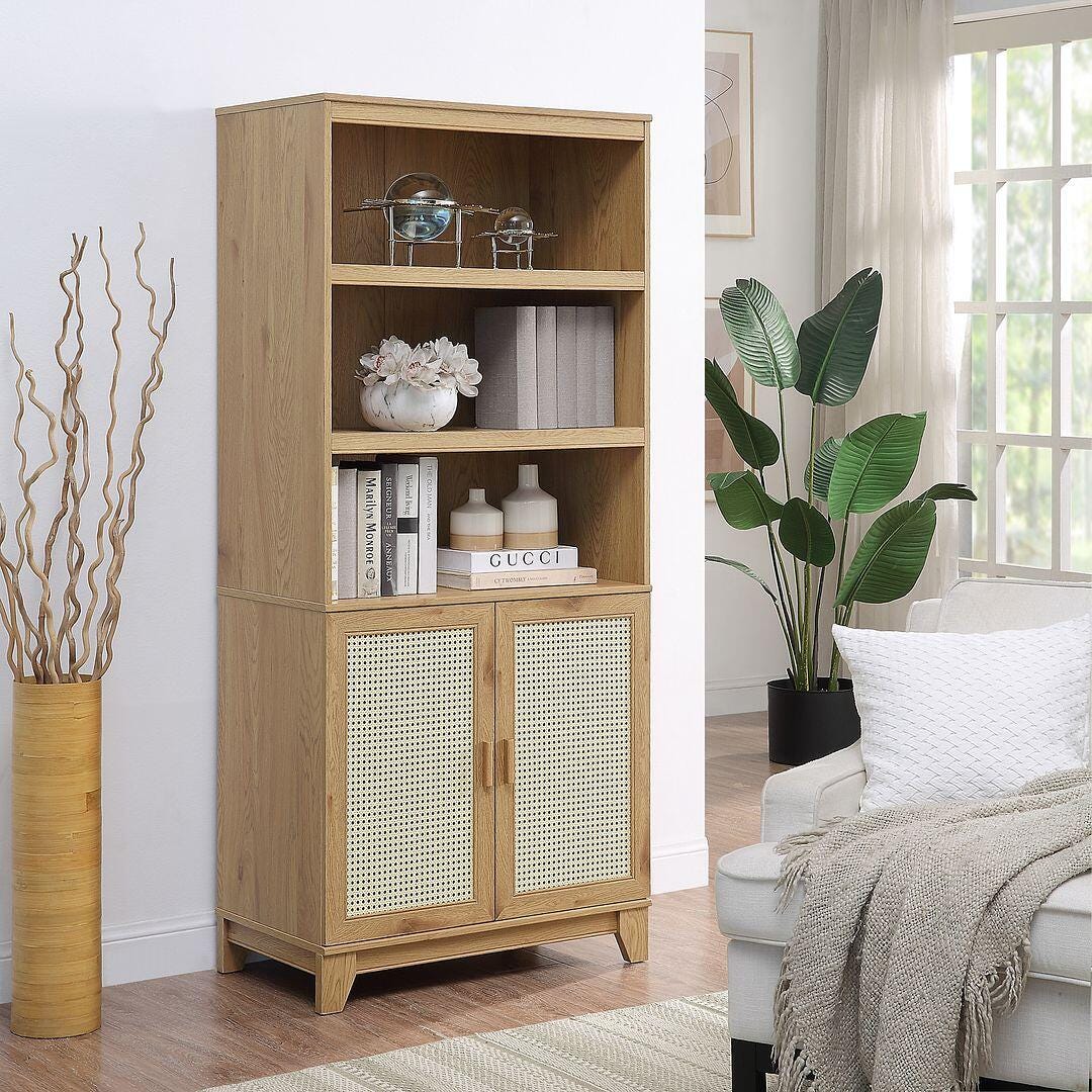 Click here for Sheridan Cane 71 Bookcase  Natural prices