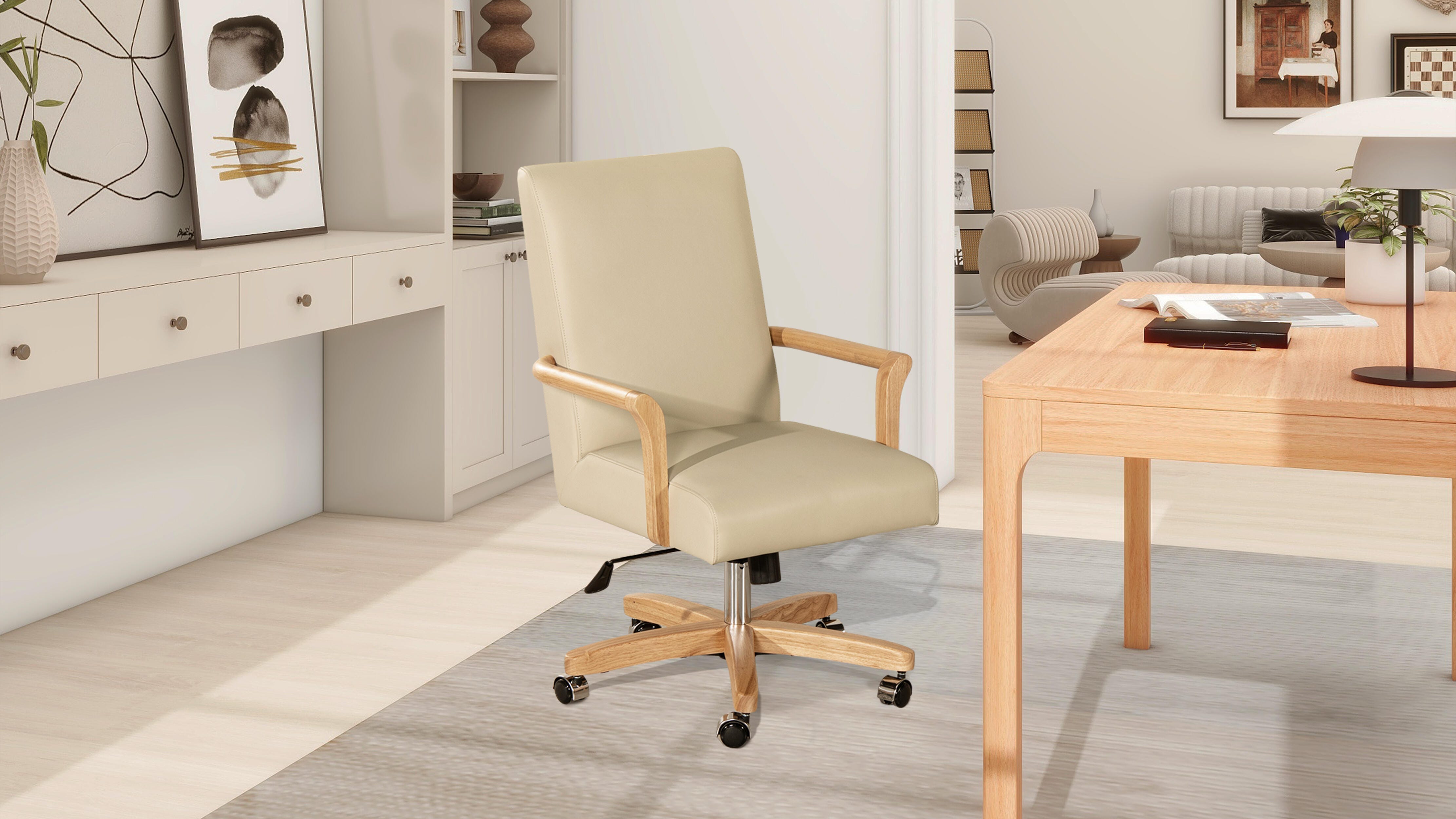 Click here for Dumont High Back Executive Office Chair  Cream Bei... prices