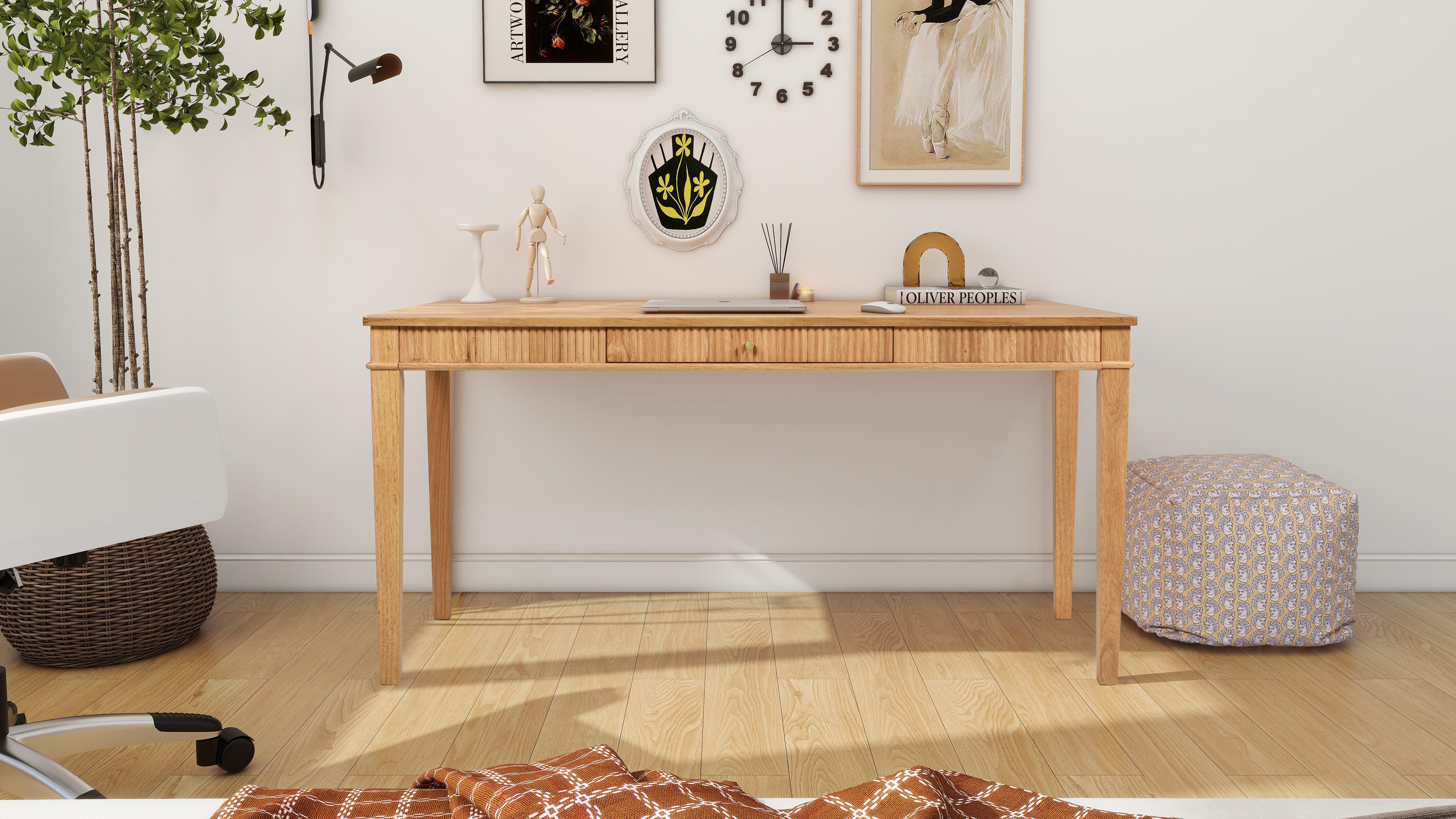 Click here for Dumont 63 Fluted Writing Desk  Natural Blonde prices