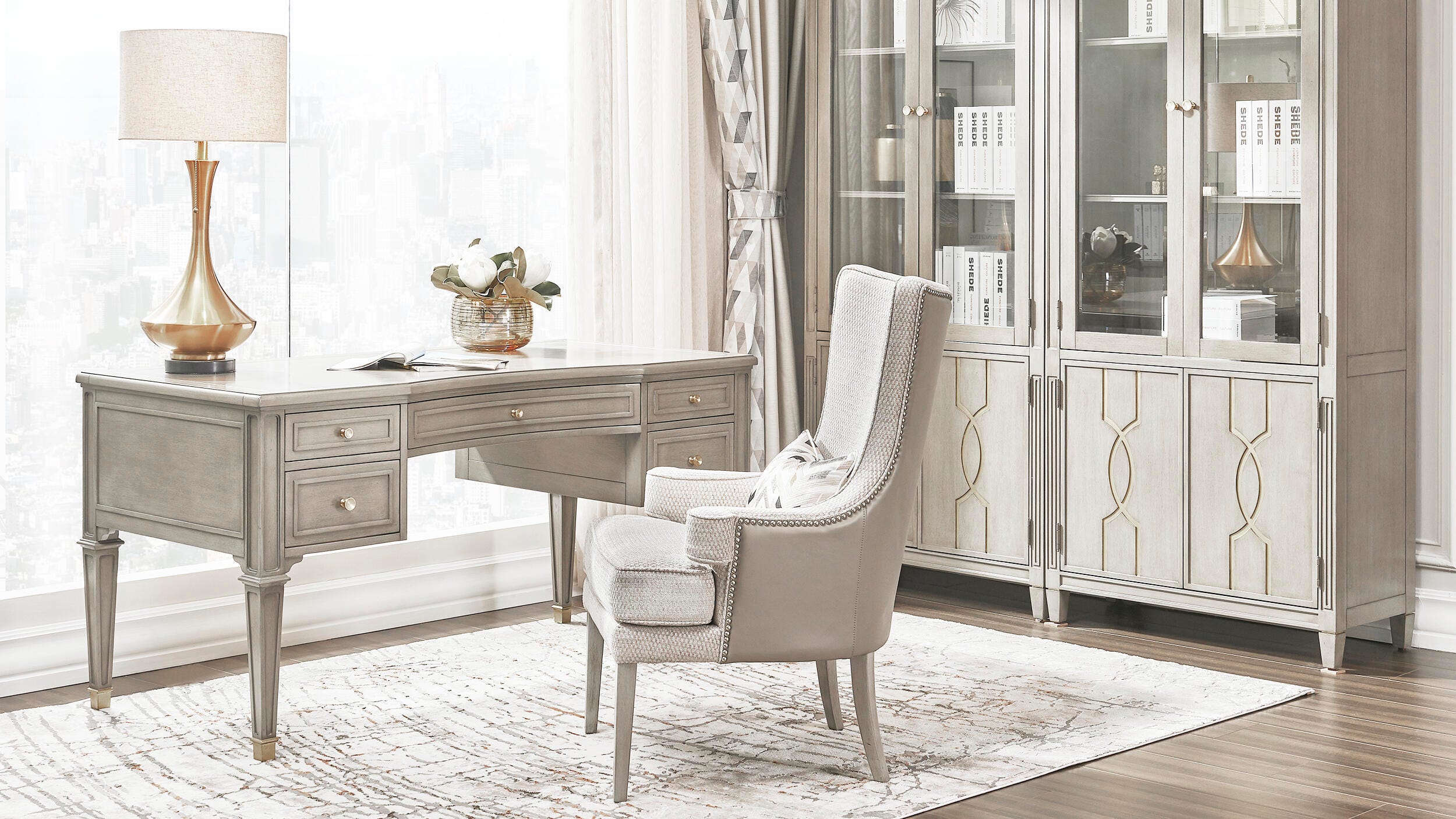 Click here for Dauphin 59 Executive Desk  Gray prices