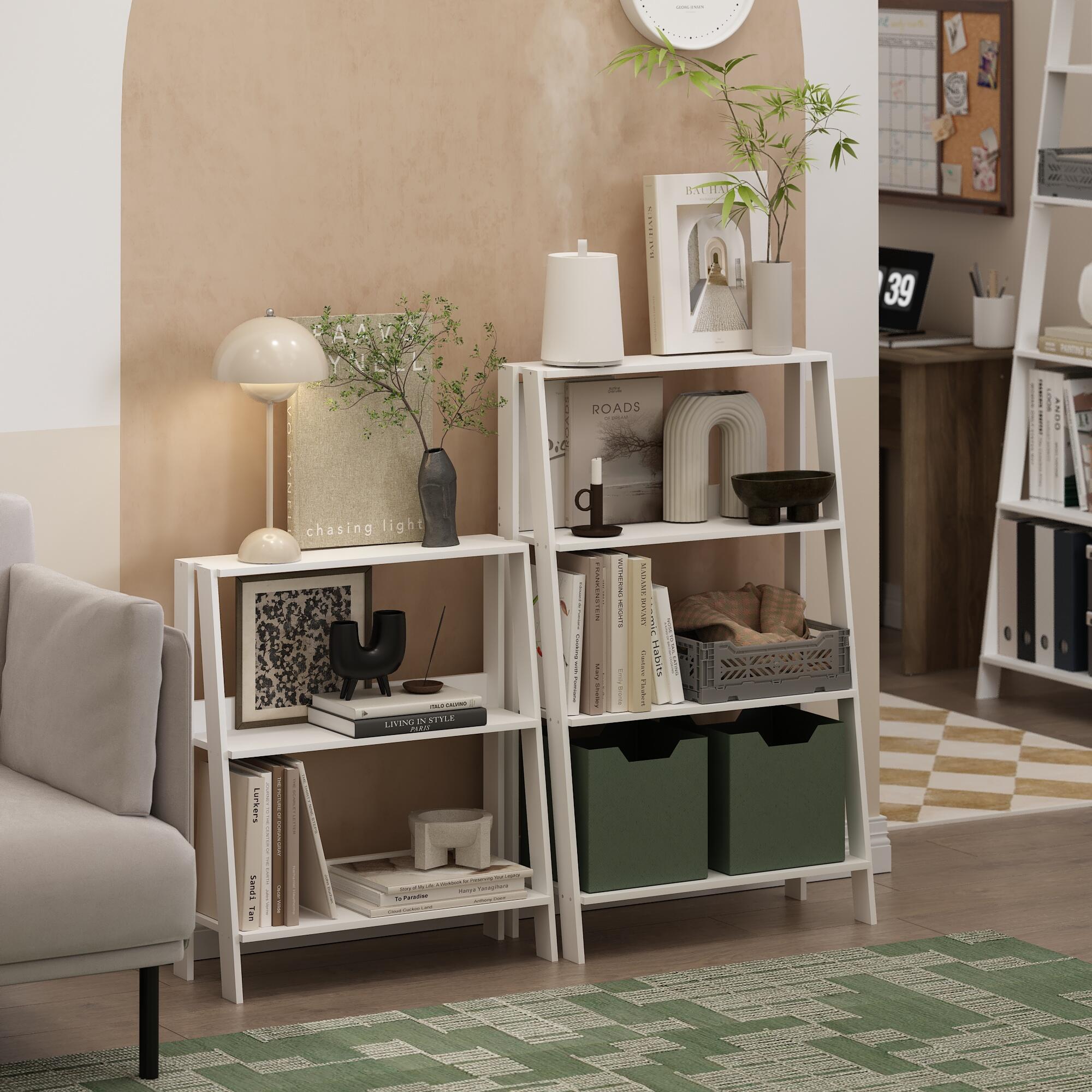 Click here for Furinno 27 Ladder Bookcase  White prices
