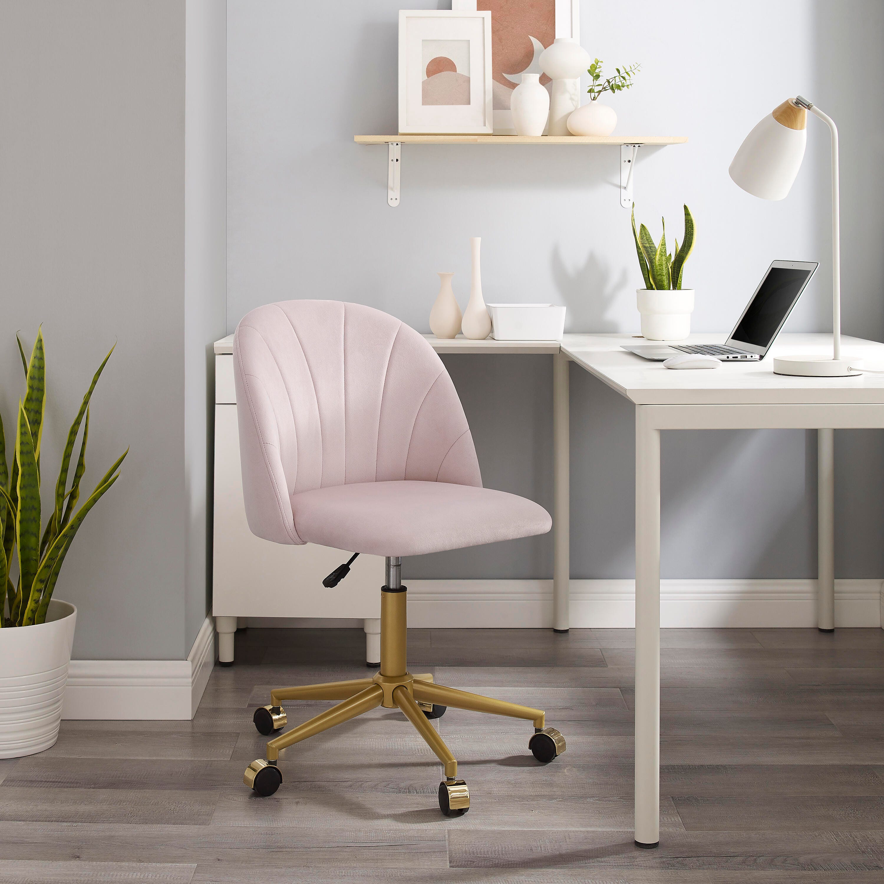Click here for Linon Belle Home Office Desk Chair  Blush Pink prices
