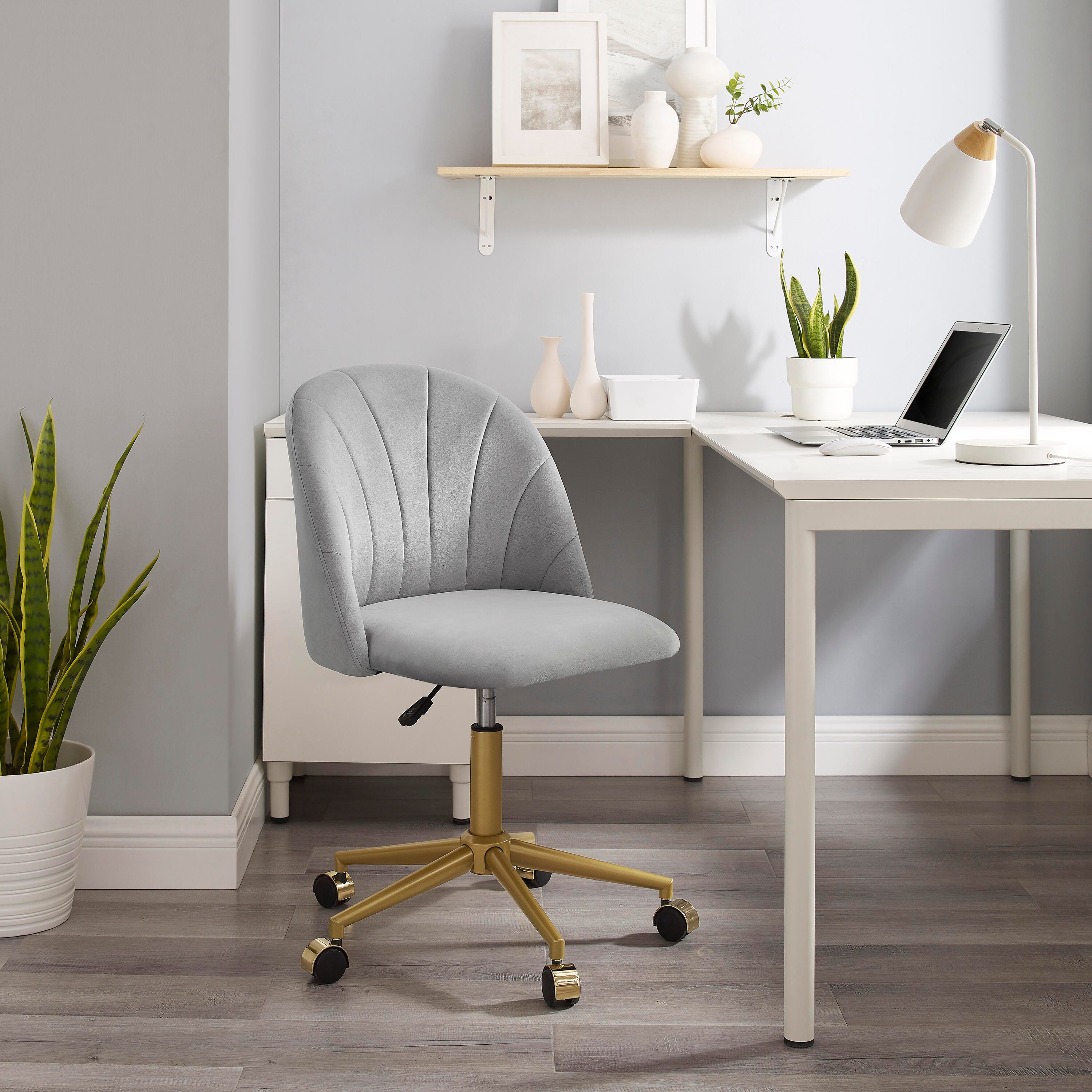 Click here for Linon Belle Home Office Desk Chair  Gray prices