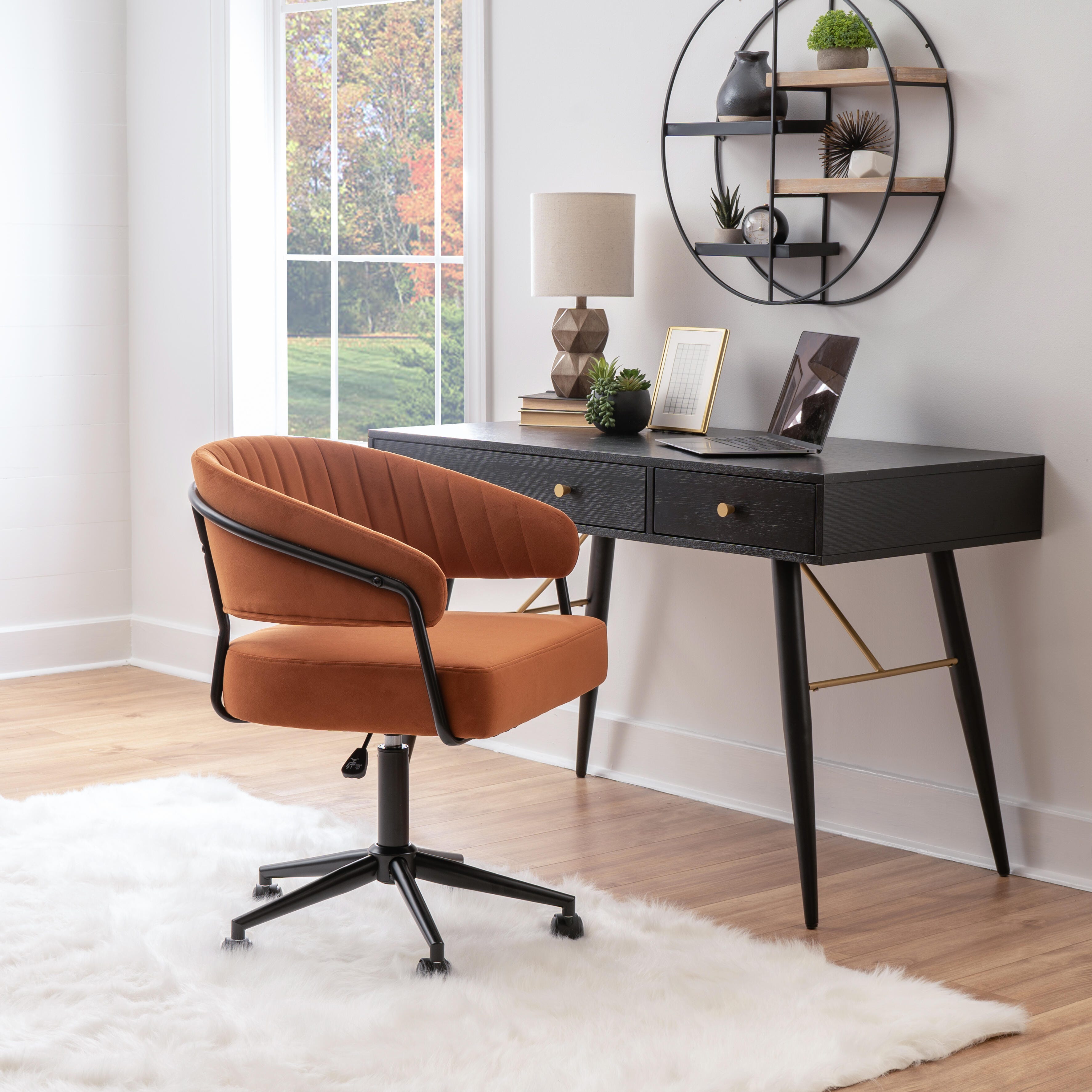 Click here for Linon Porter Home Office Desk Chair  Caramel prices