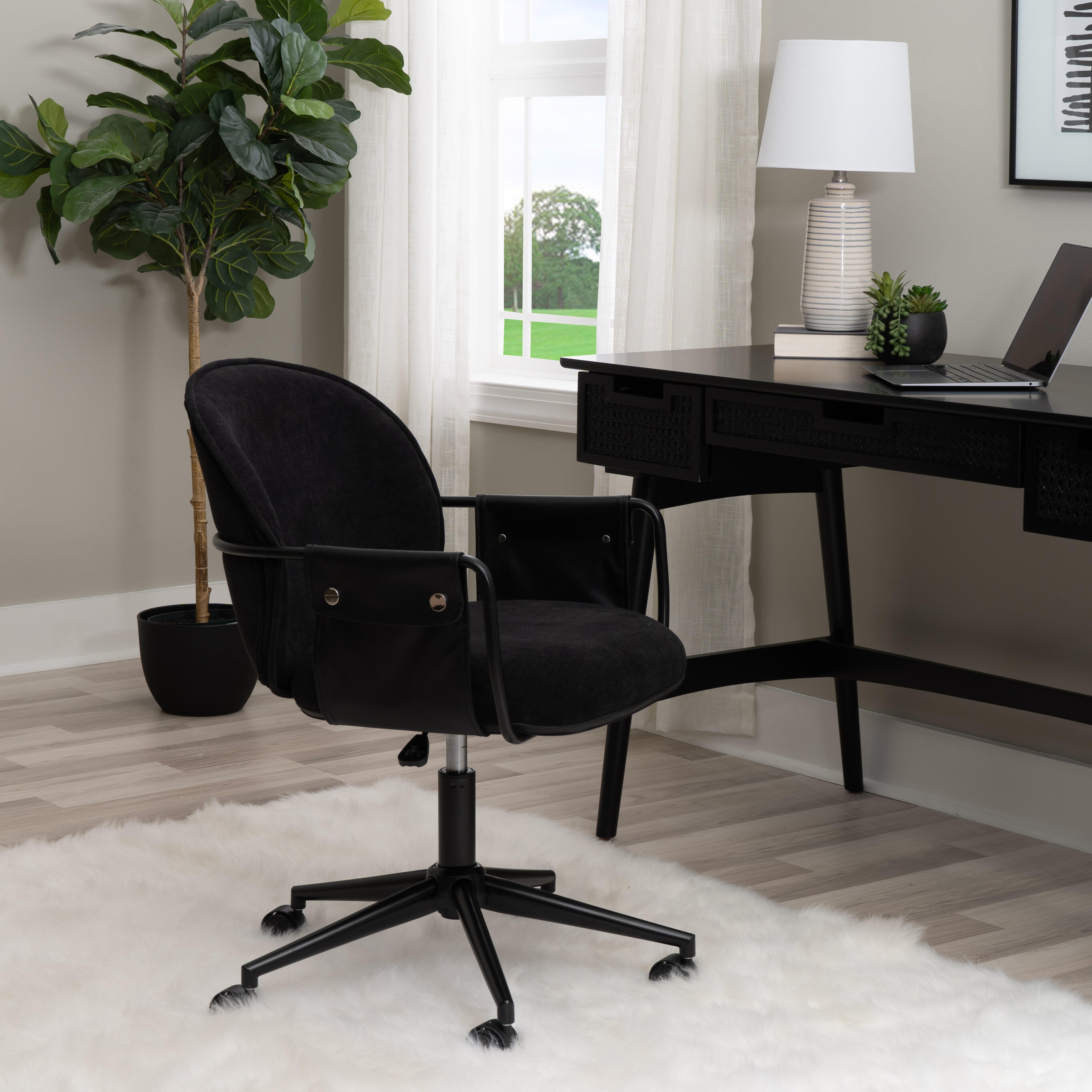 Click here for Linon Kami Home Office Desk Chair  Black prices