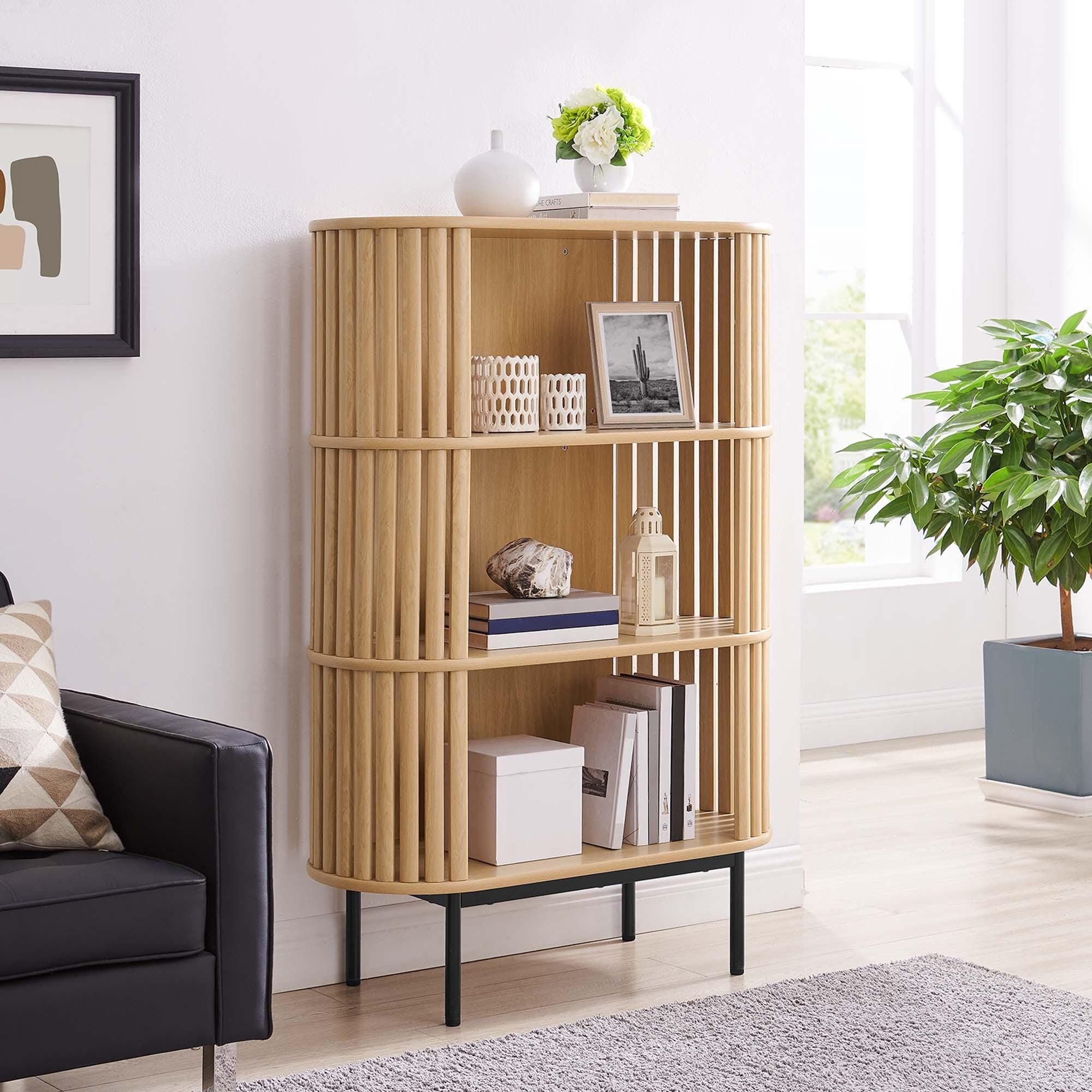 Click here for Modway Fortitude 51 Bookshelf  Oak prices