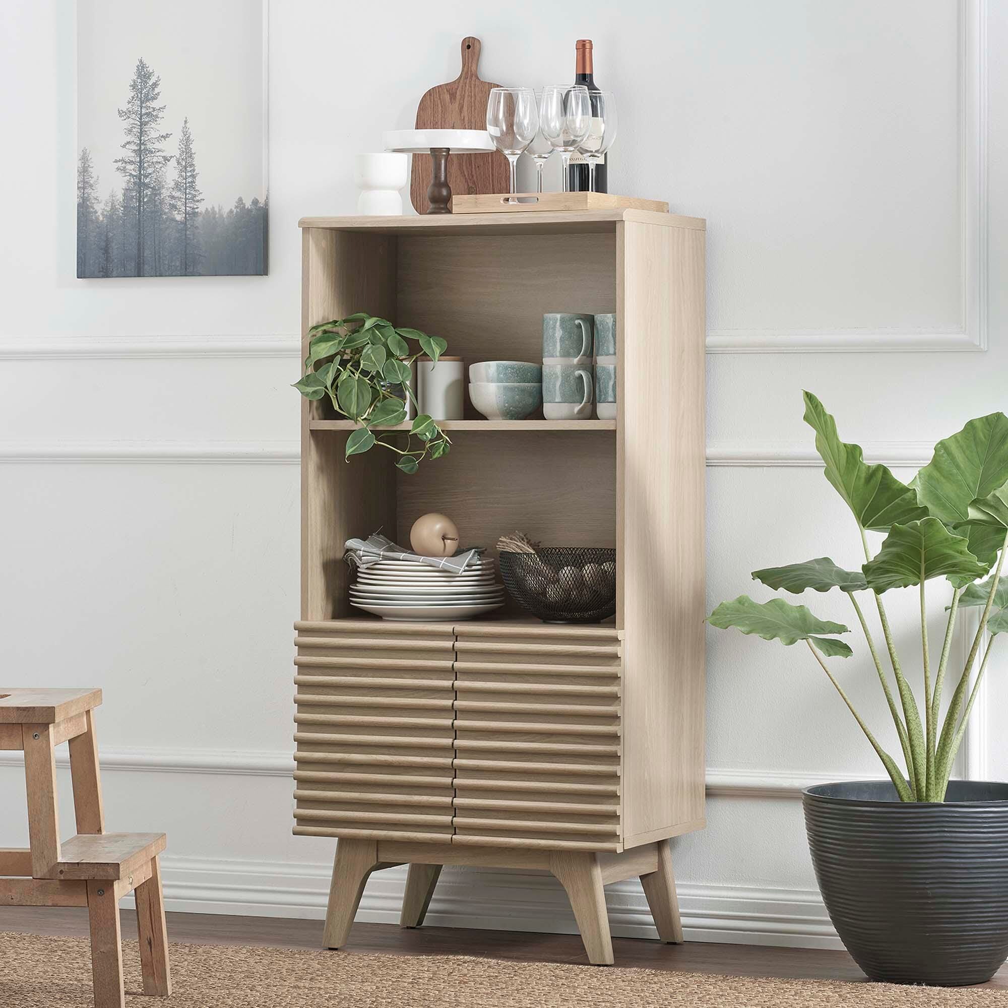Click here for Modway Render 48 Storage Bookcase  Oak prices