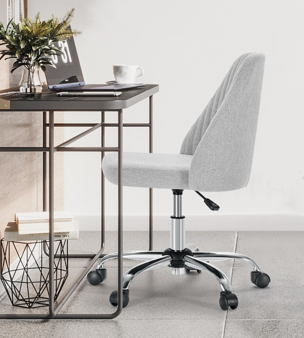 Click here for Dovelina Lexcy Armless Home Office Desk Chair  Gra... prices