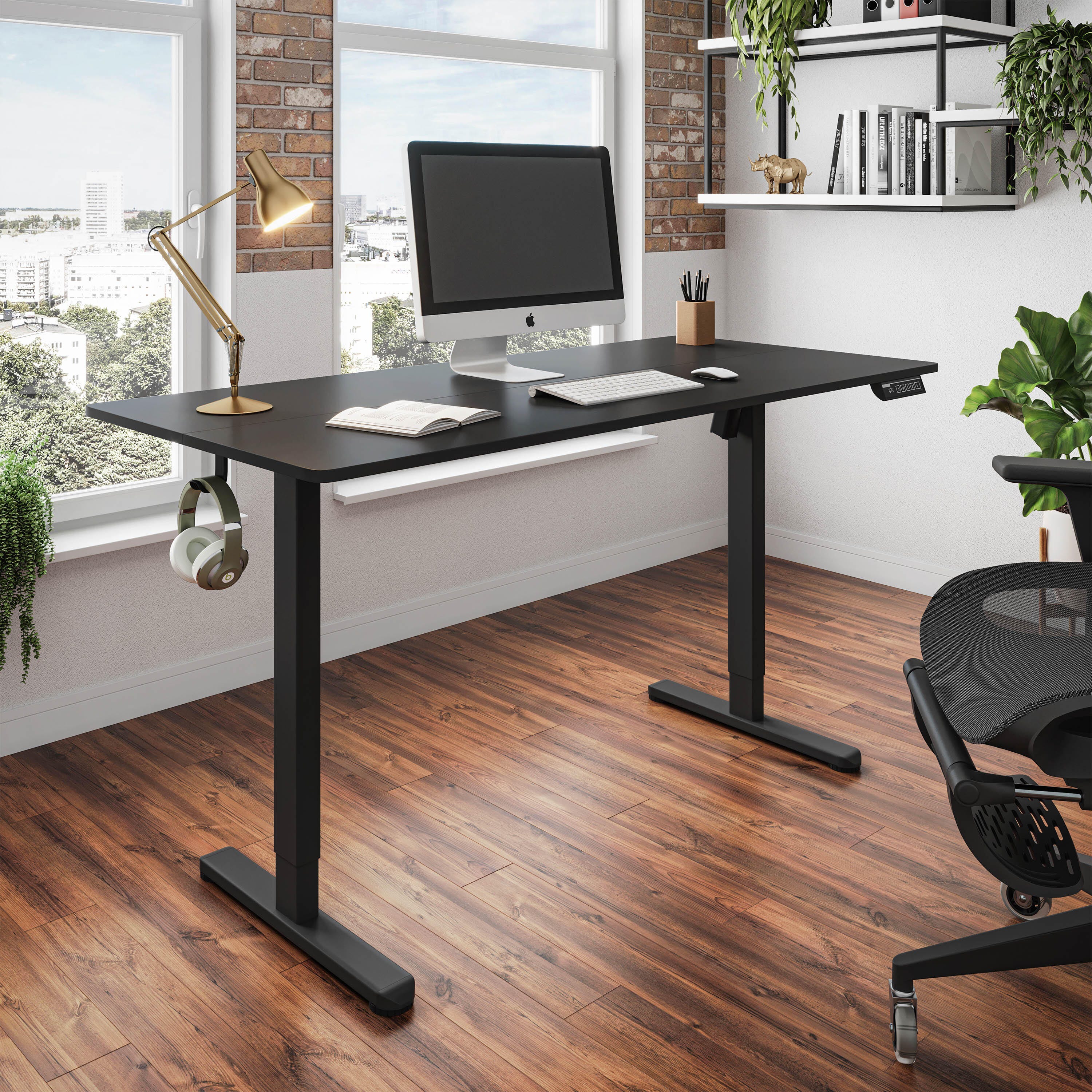 Click here for Techni Mobili 55 Sit to Stand Home Office Desk  Bl... prices