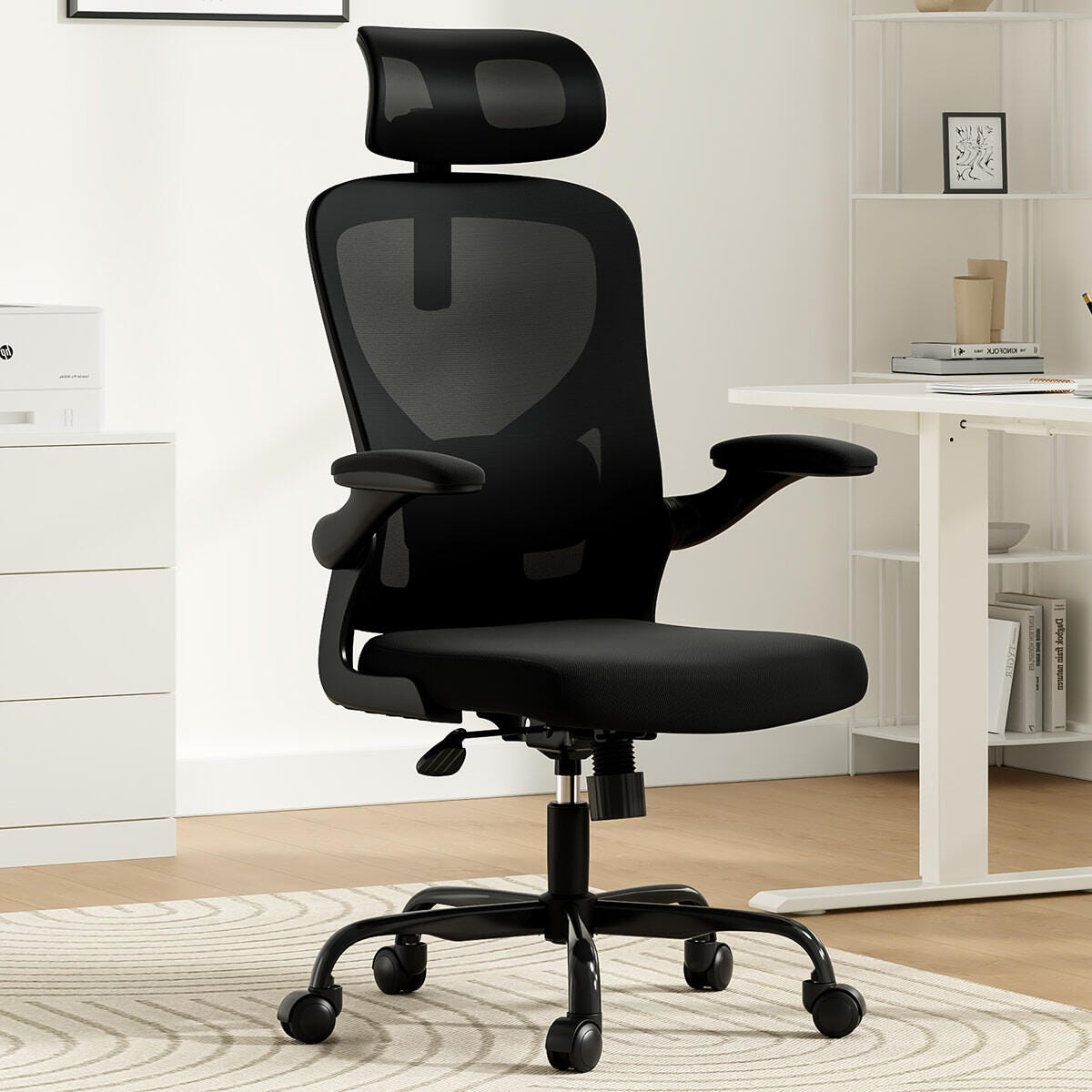 Click here for Dovelina Furnique 44 Home Office Desk Chair  Black prices