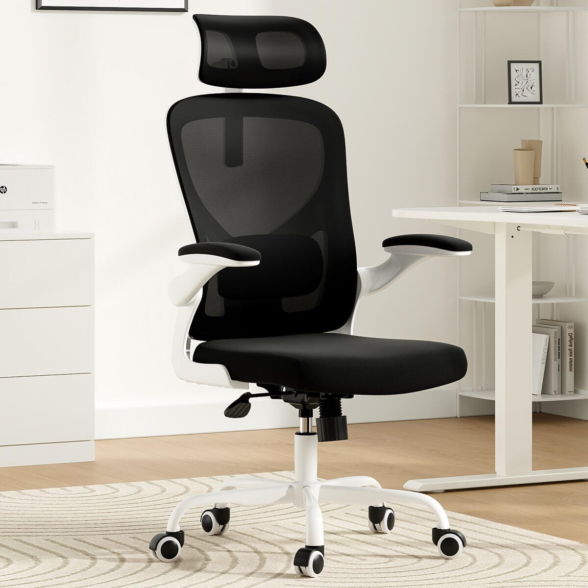 Click here for Dovelina Furnique 44 Home Office Desk Chair  White... prices