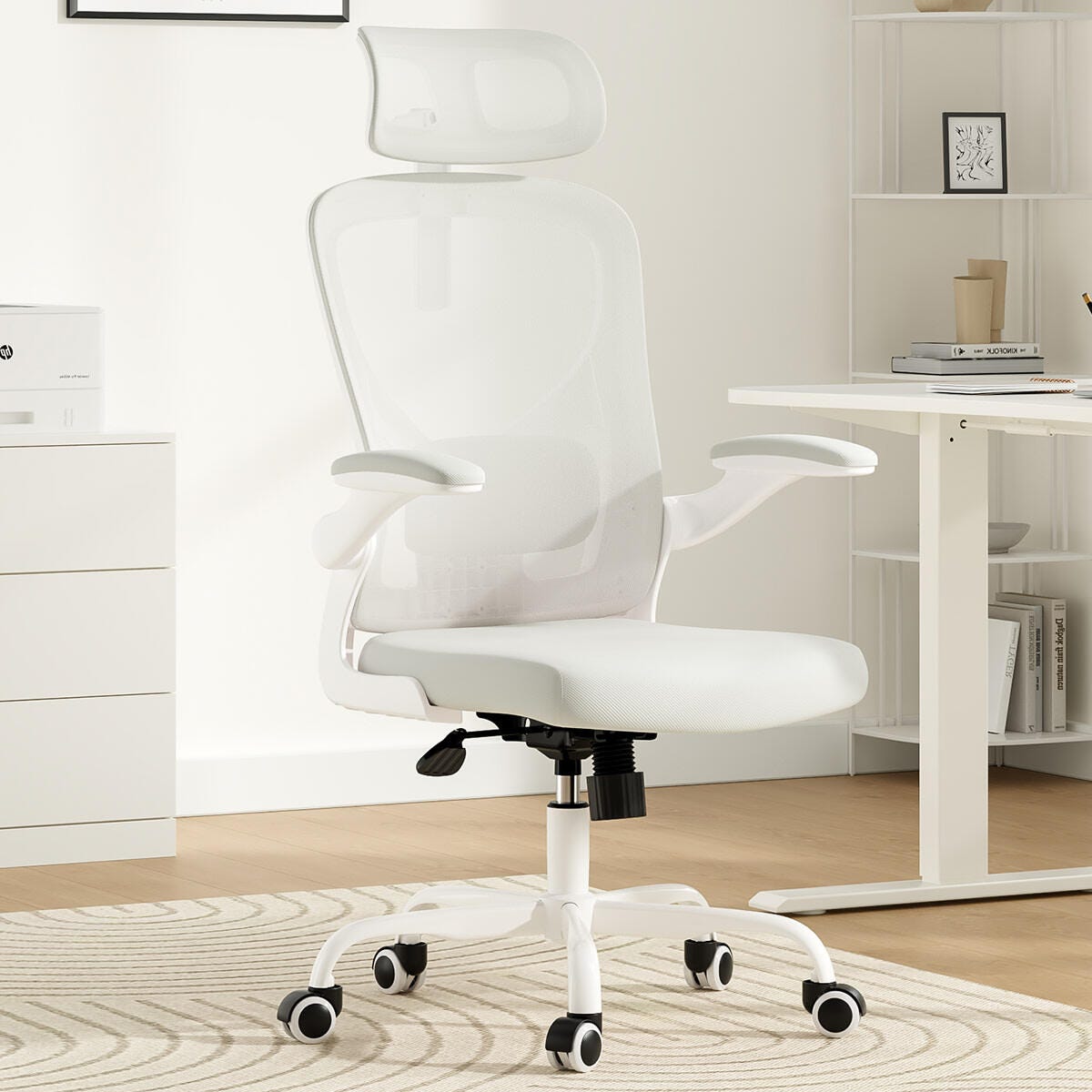 Click here for Dovelina Furnique 44 Home Office Desk Chair  White prices
