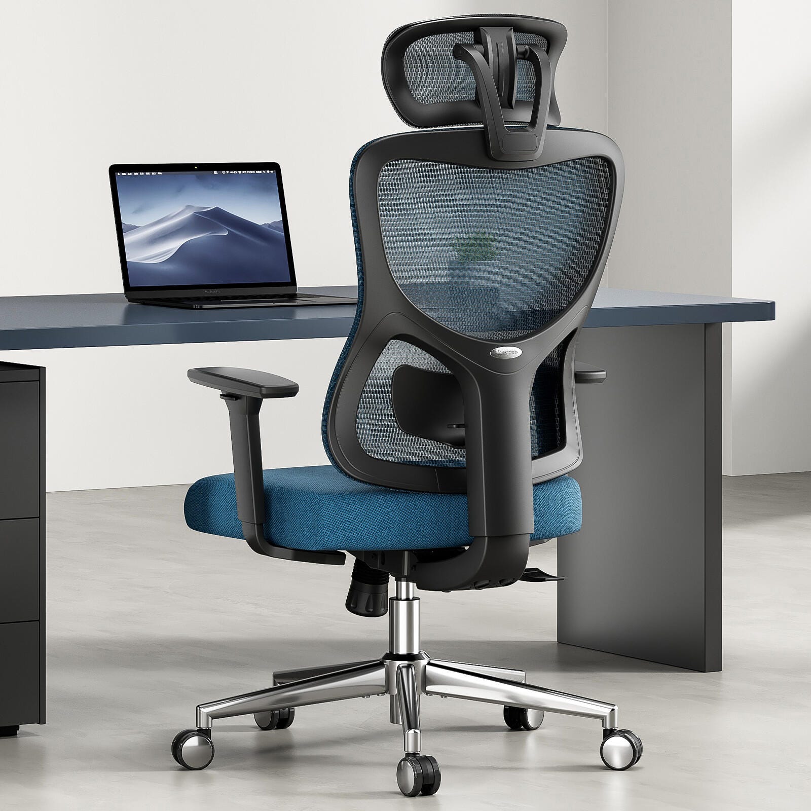 Click here for Dovelina Furnique 51 Home Office Desk Chair  Blue prices