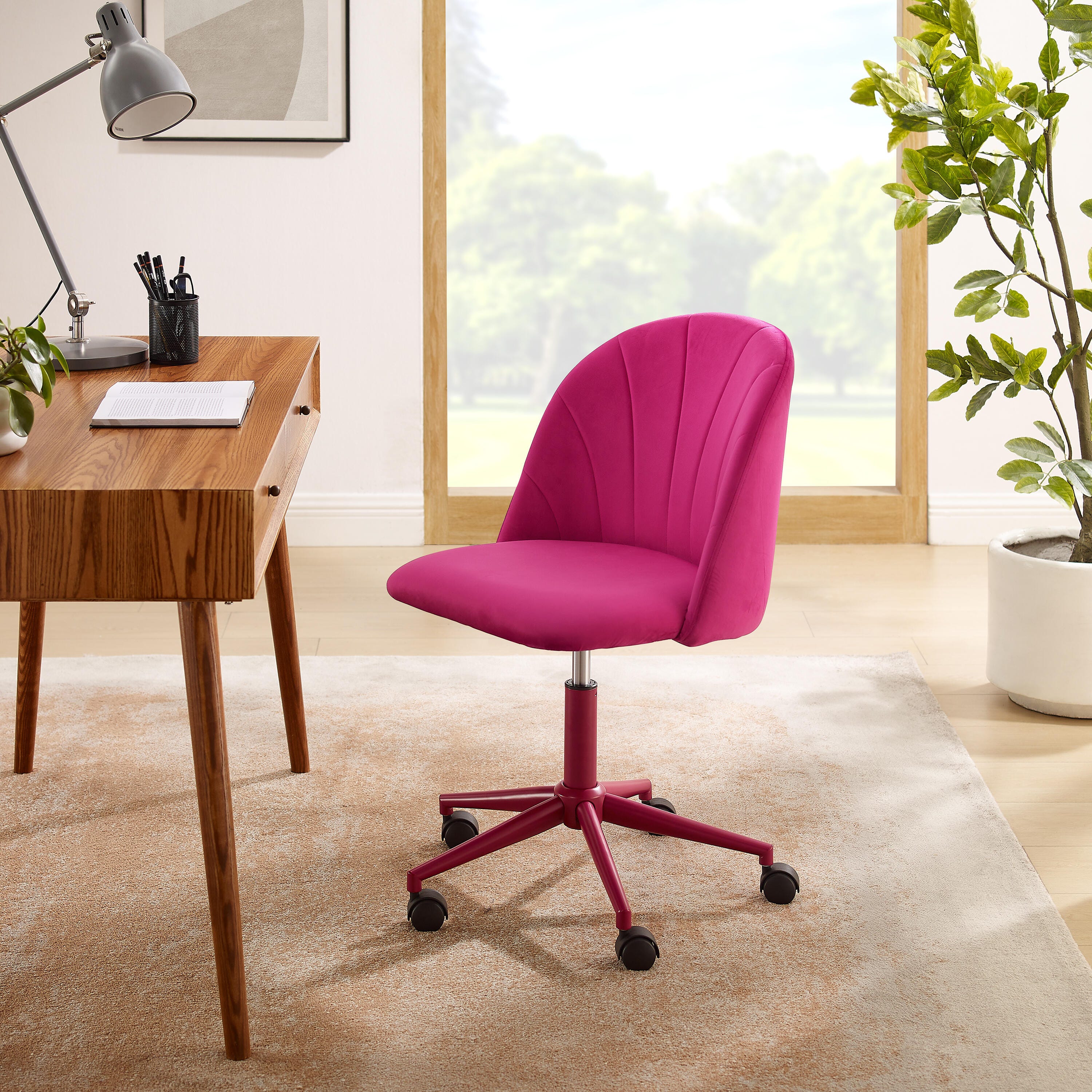 Click here for Linon Belle Home Office Desk Chair  Hot Pink prices