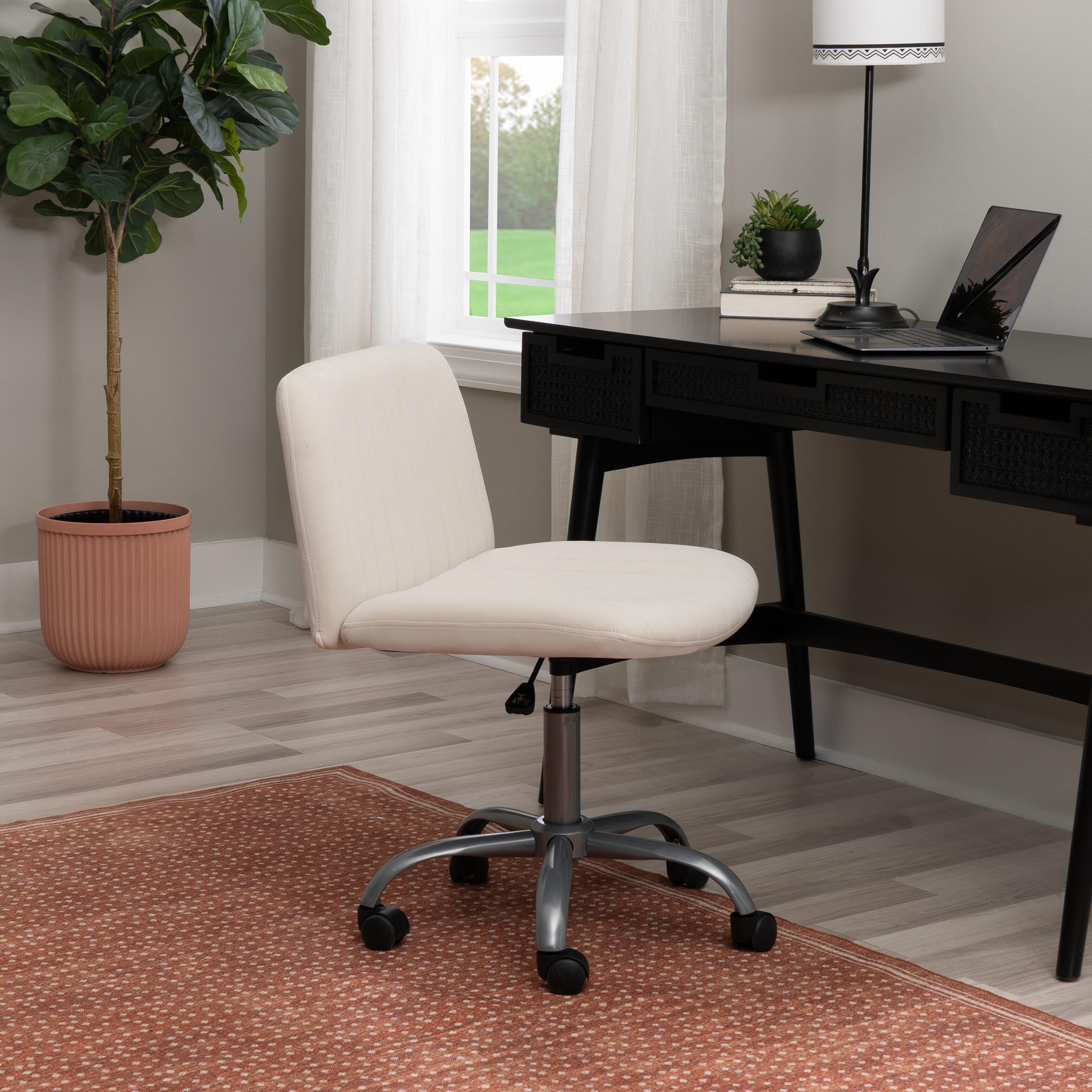 Click here for Linon Bobbi Home Office Desk Chair  Off White prices