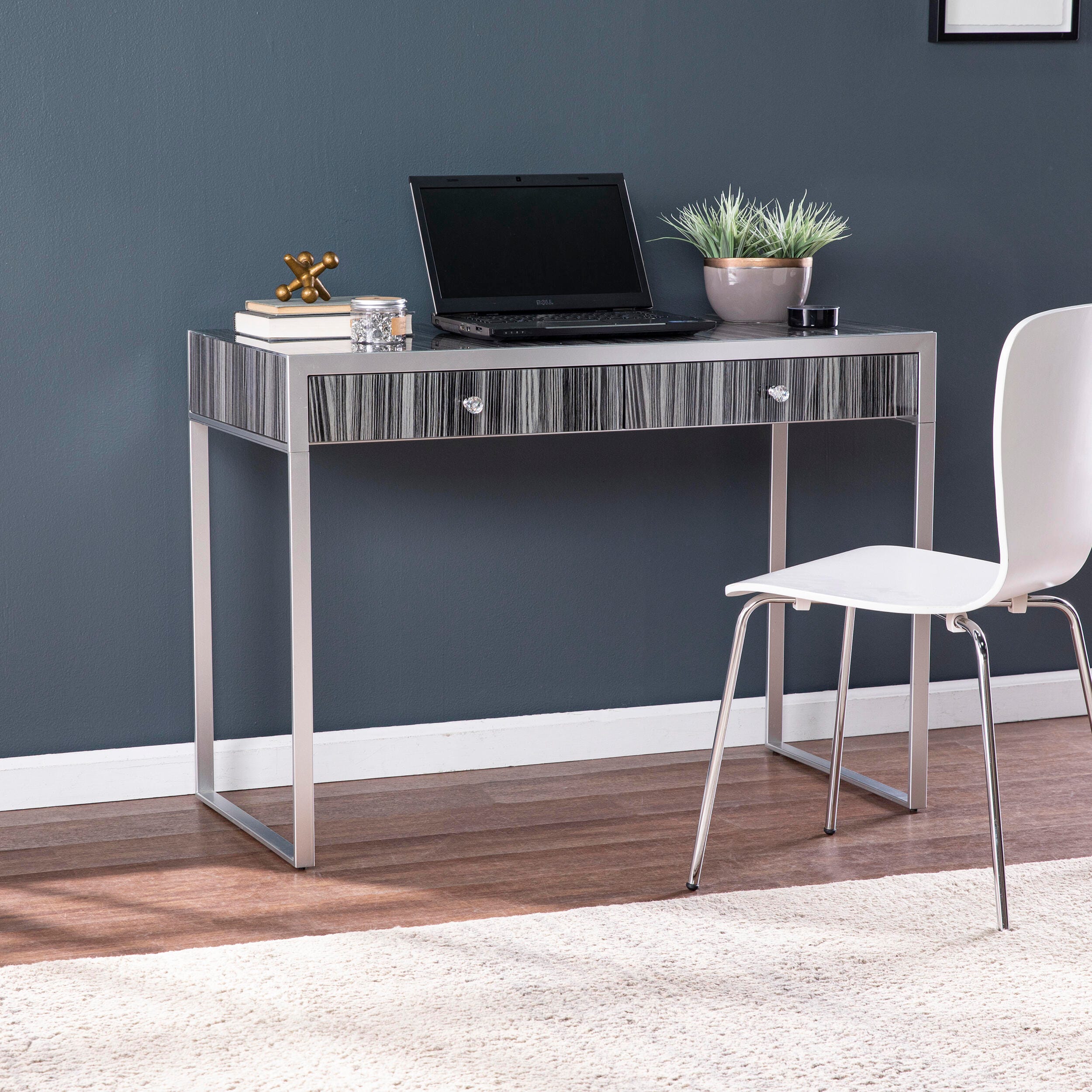 Click here for SEI Harpsden 42 Home Office Desk  Silver/Black prices
