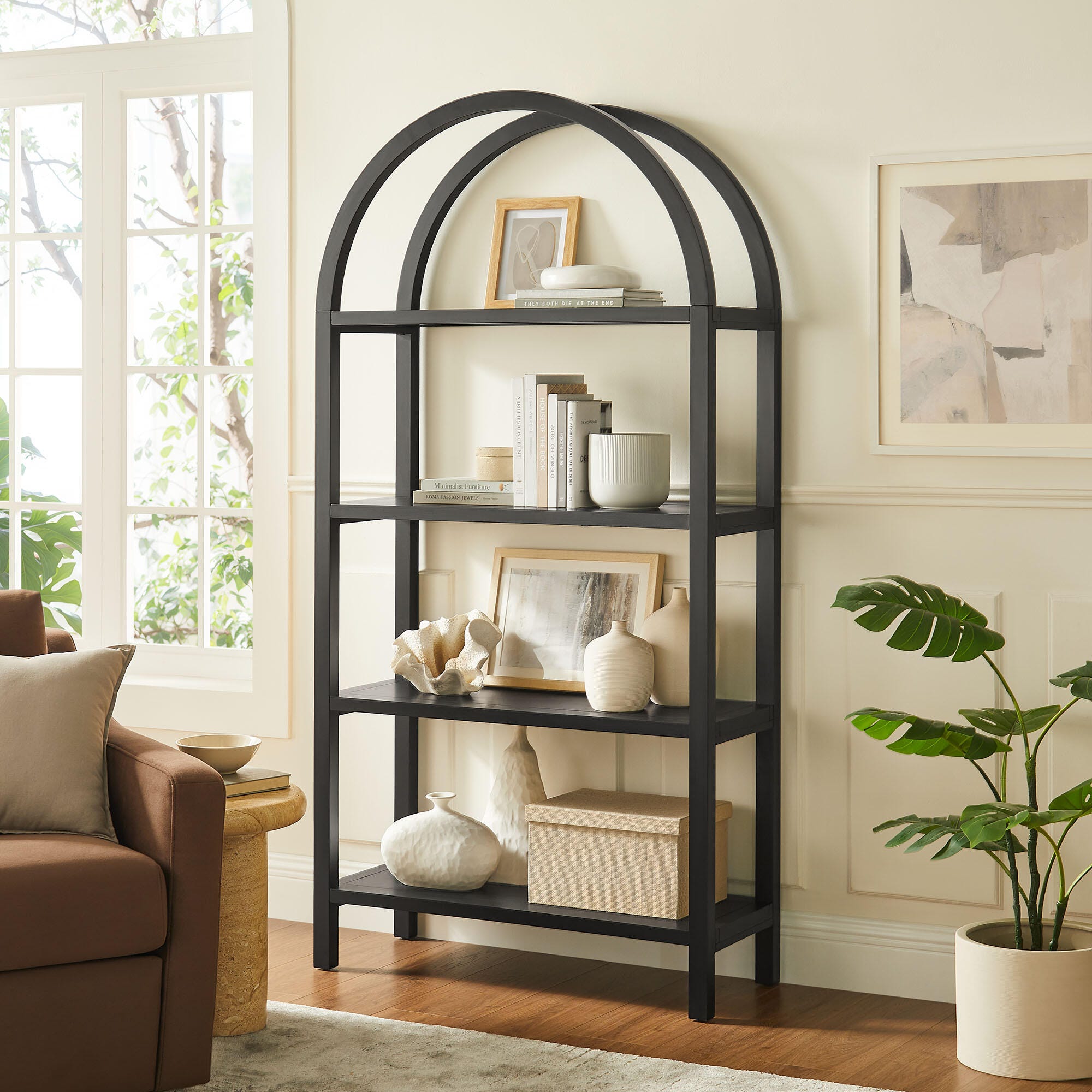 Click here for Modway Vexley 72 Arched Bookshelf  Black prices