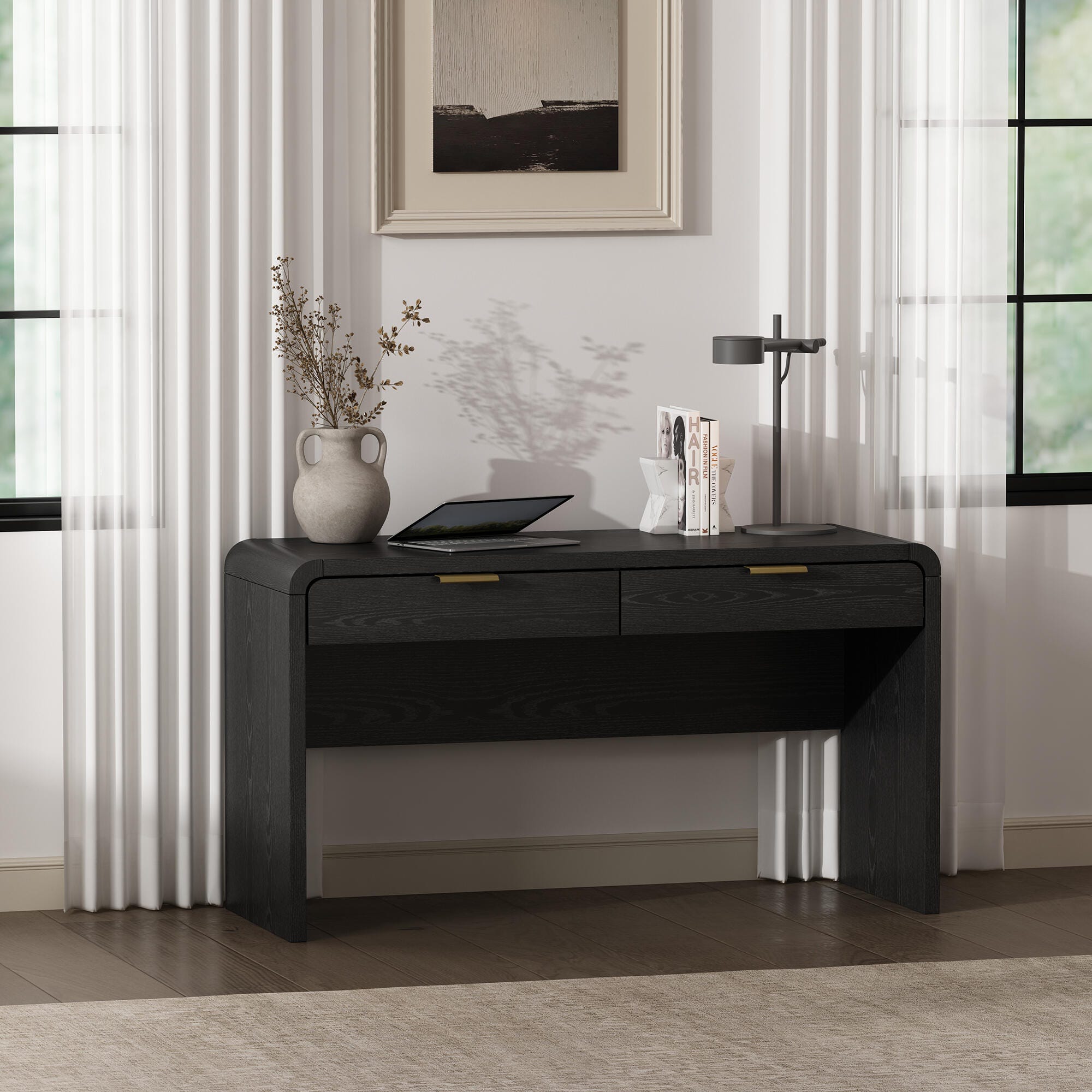 Click here for Manhattan Comfort Grace 54 Home Office Desk  Black... prices