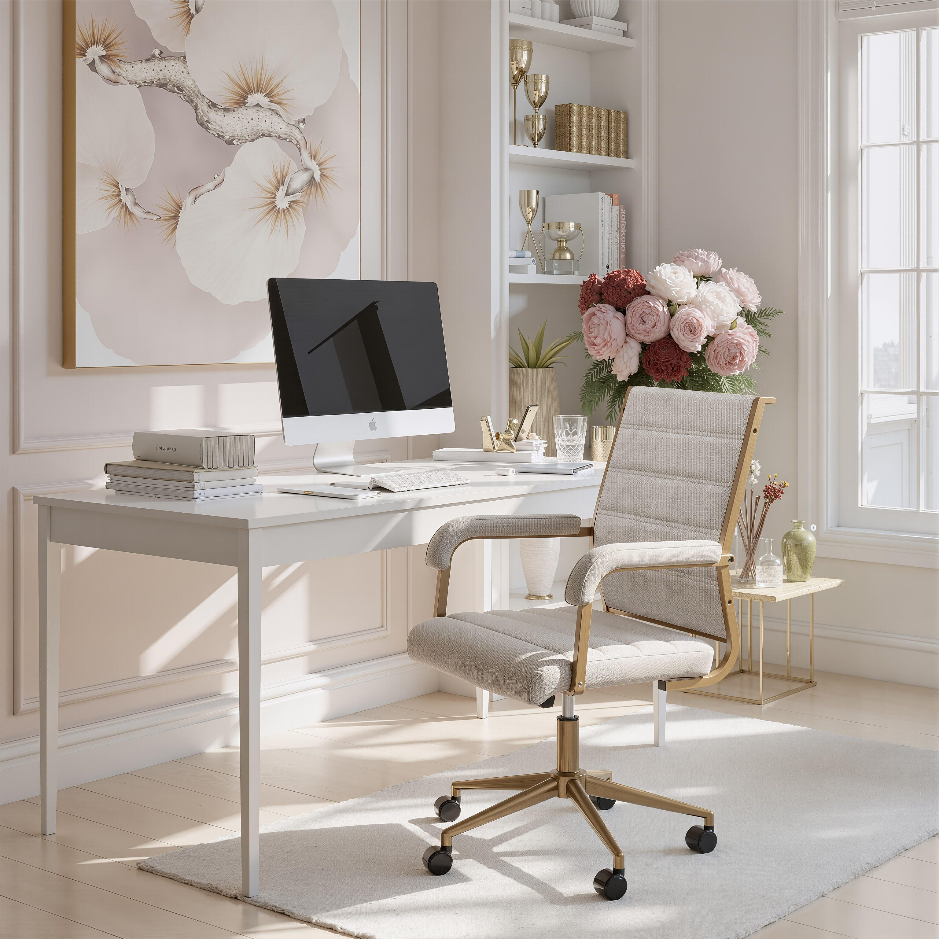 Click here for Erika Home ZUO Auction Home Office Desk Chair  Gra... prices