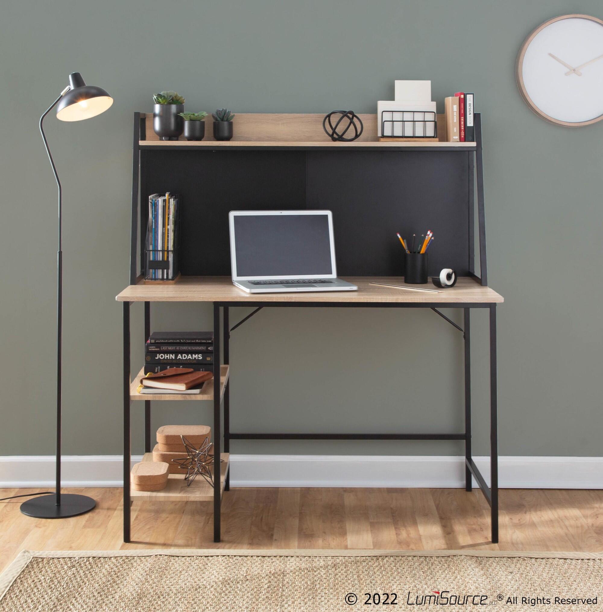 Click here for LumiSource Geo 47 Home Office Desk  Natural/Black prices