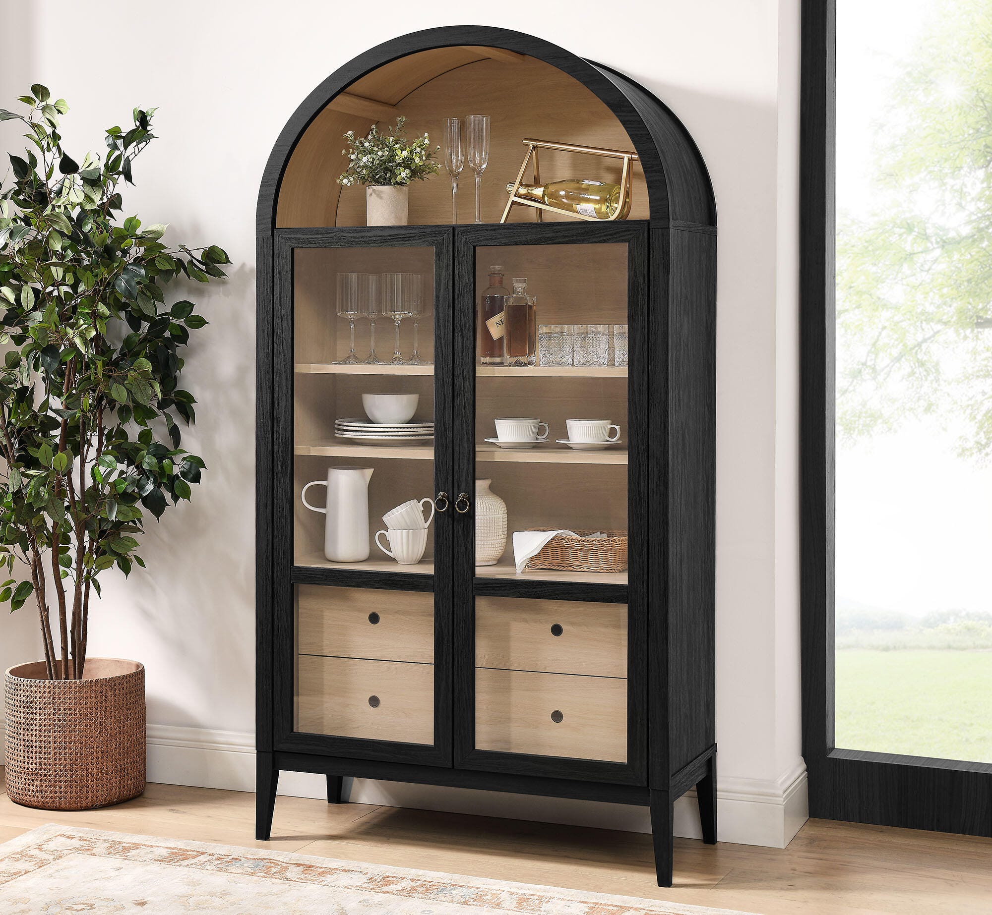 Click here for Modway Nolan Storage Cabinet  Black Oak prices