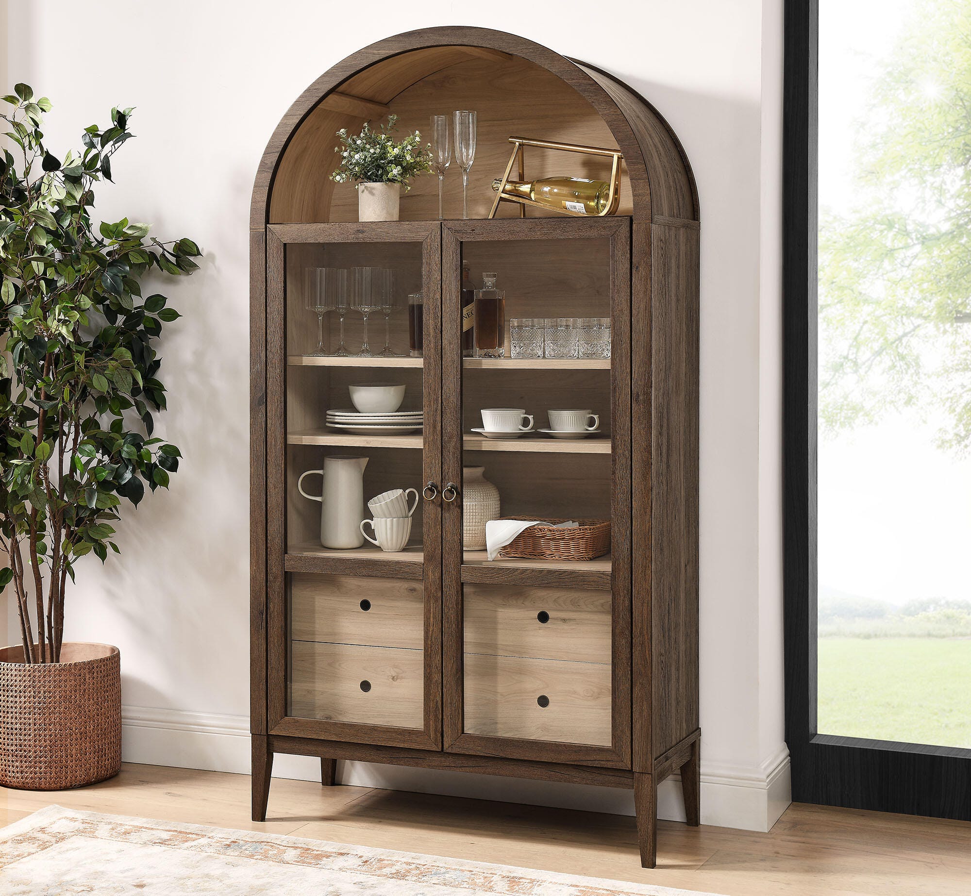 Click here for Modway Nolan Storage Cabinet  Walnut/Light Oak prices