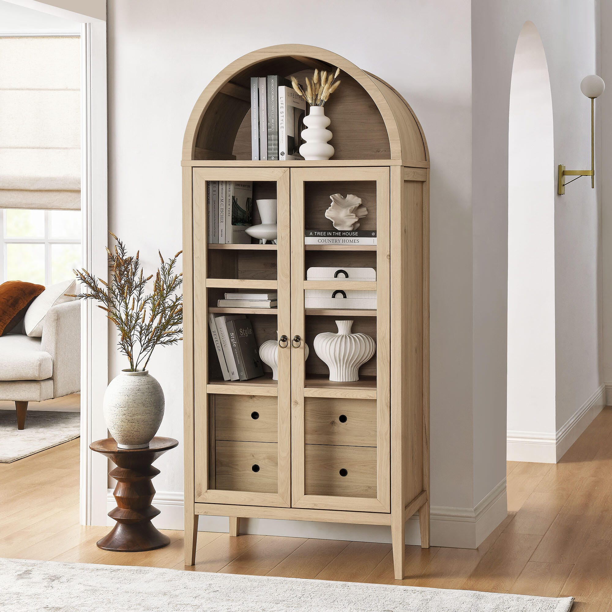 Click here for Modway Nolan Tall Storage Cabinet  Light Oak prices