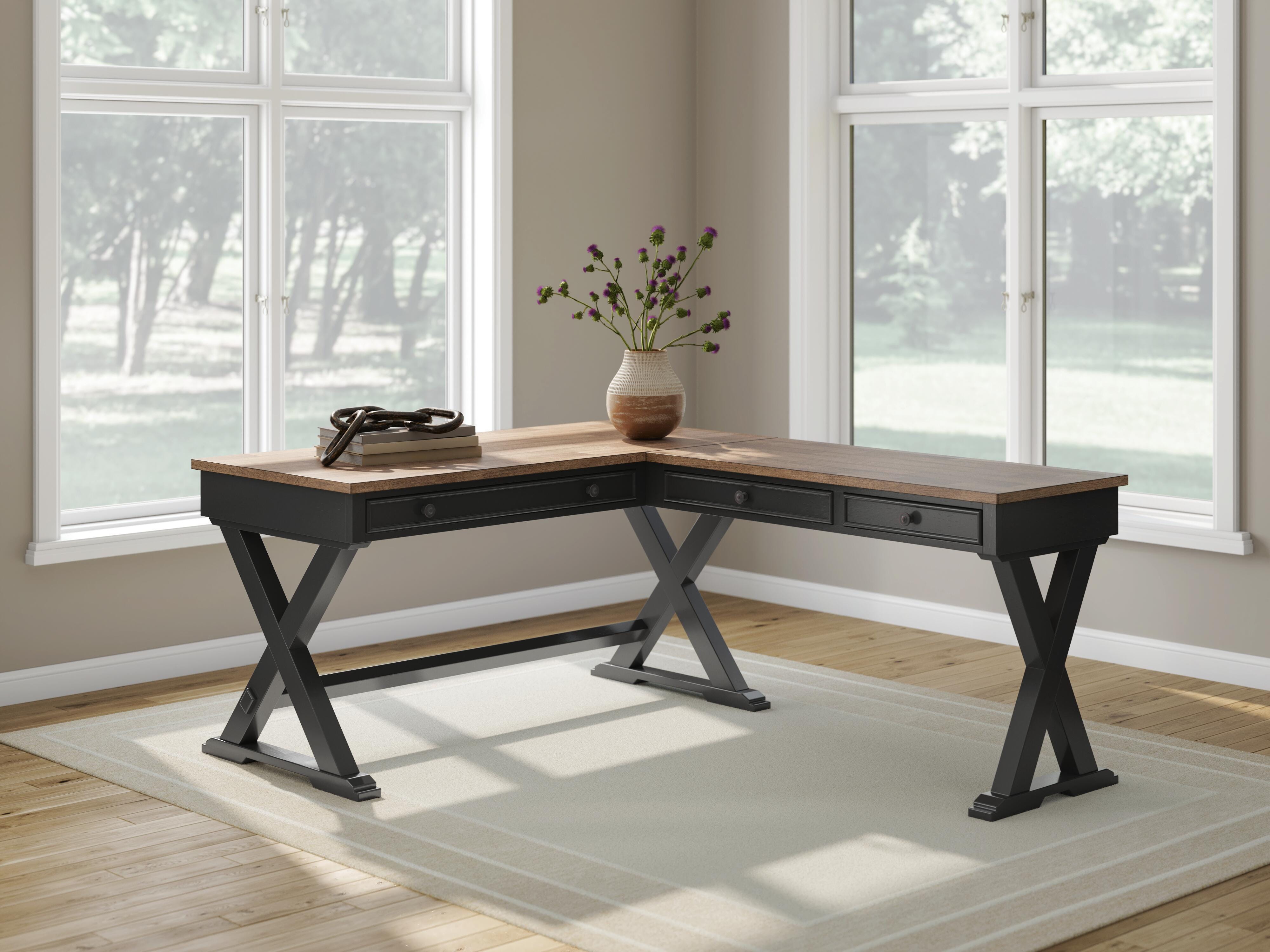 Click here for Wildenauer Home Office Desk  Brown/Black prices