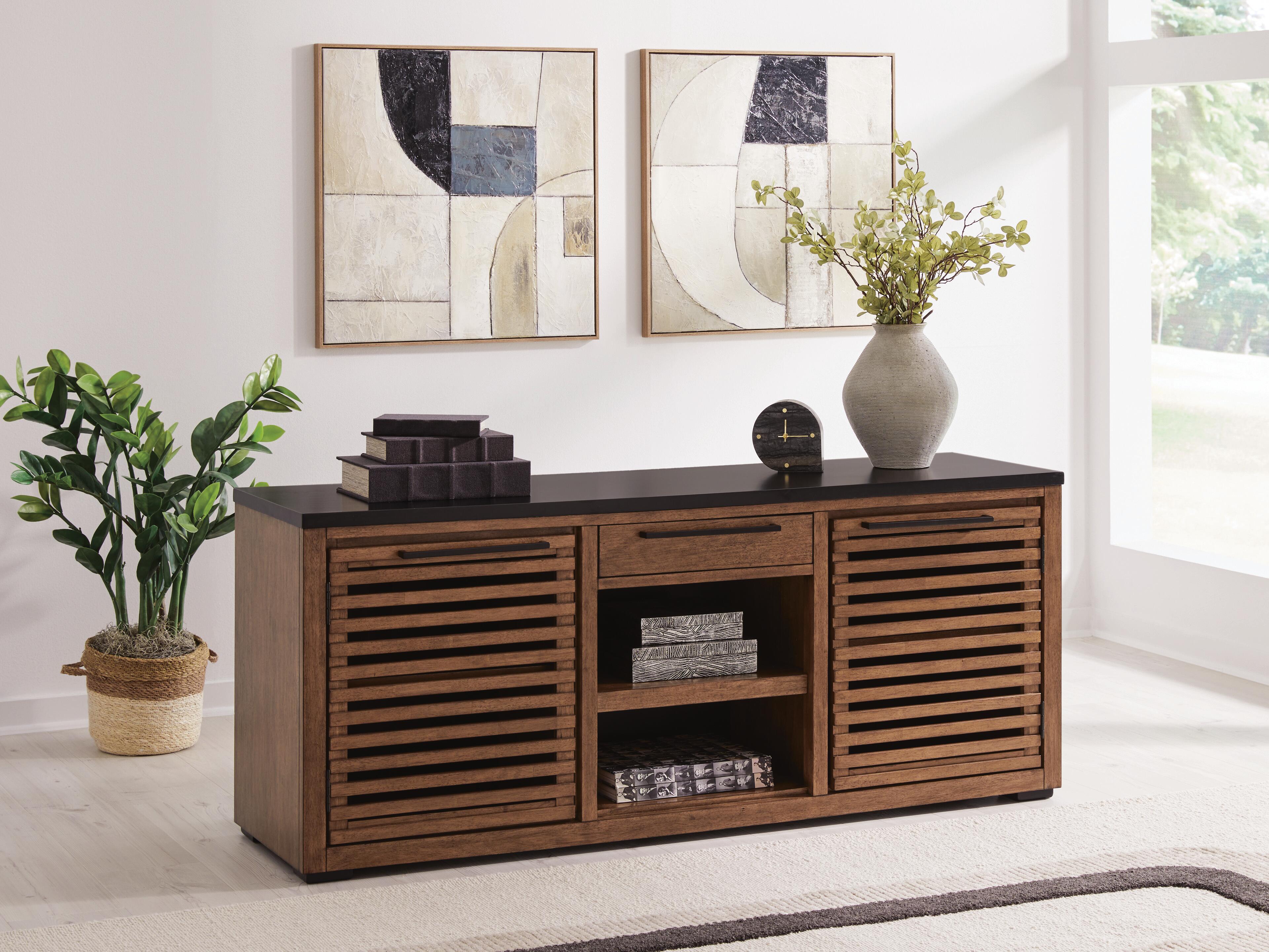 Click here for Kallari Credenza  Warm Brown/Black prices