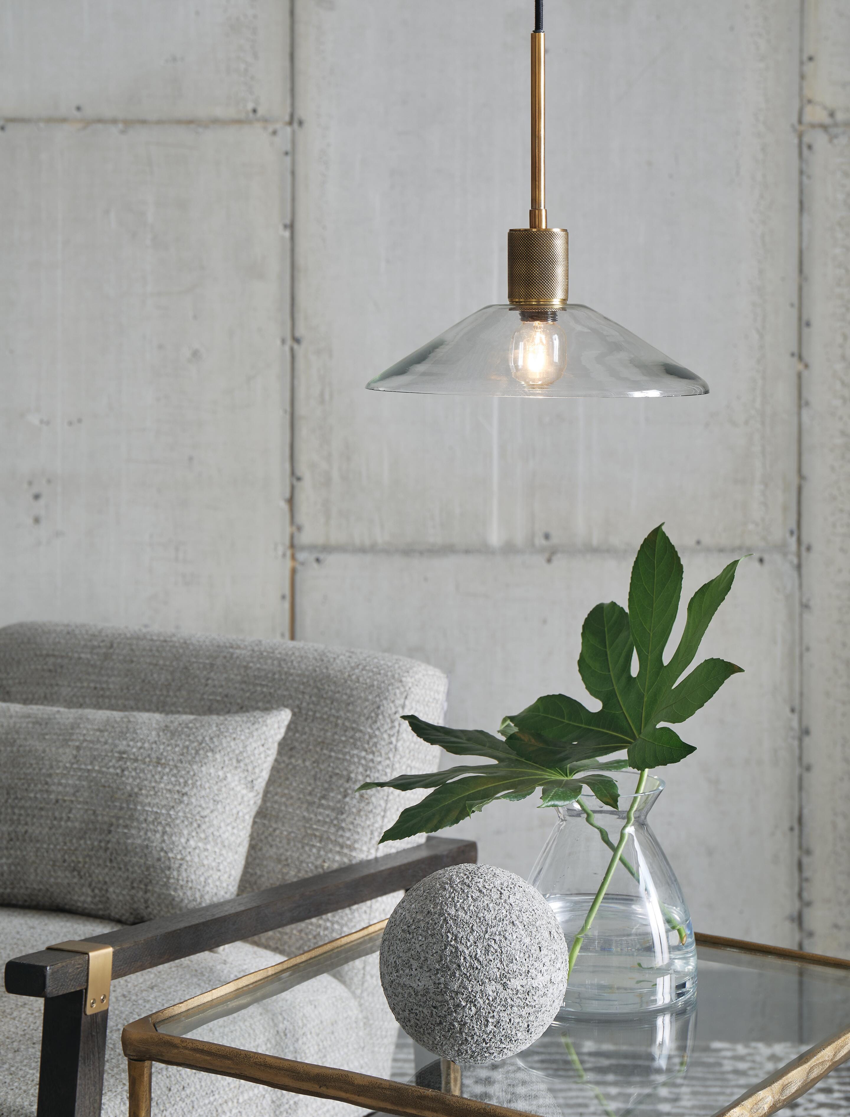 Click here for Chaness Pendant Light  Clear/Brass prices