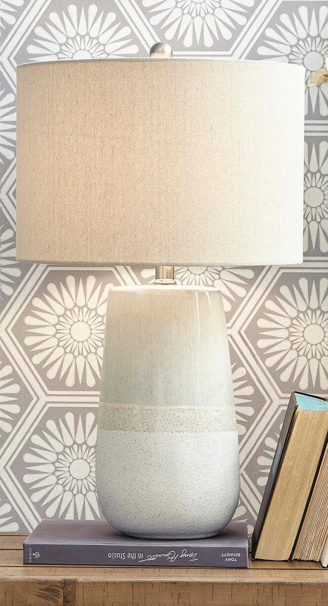 Click here for Shavon Table Lamp  Beige/White prices